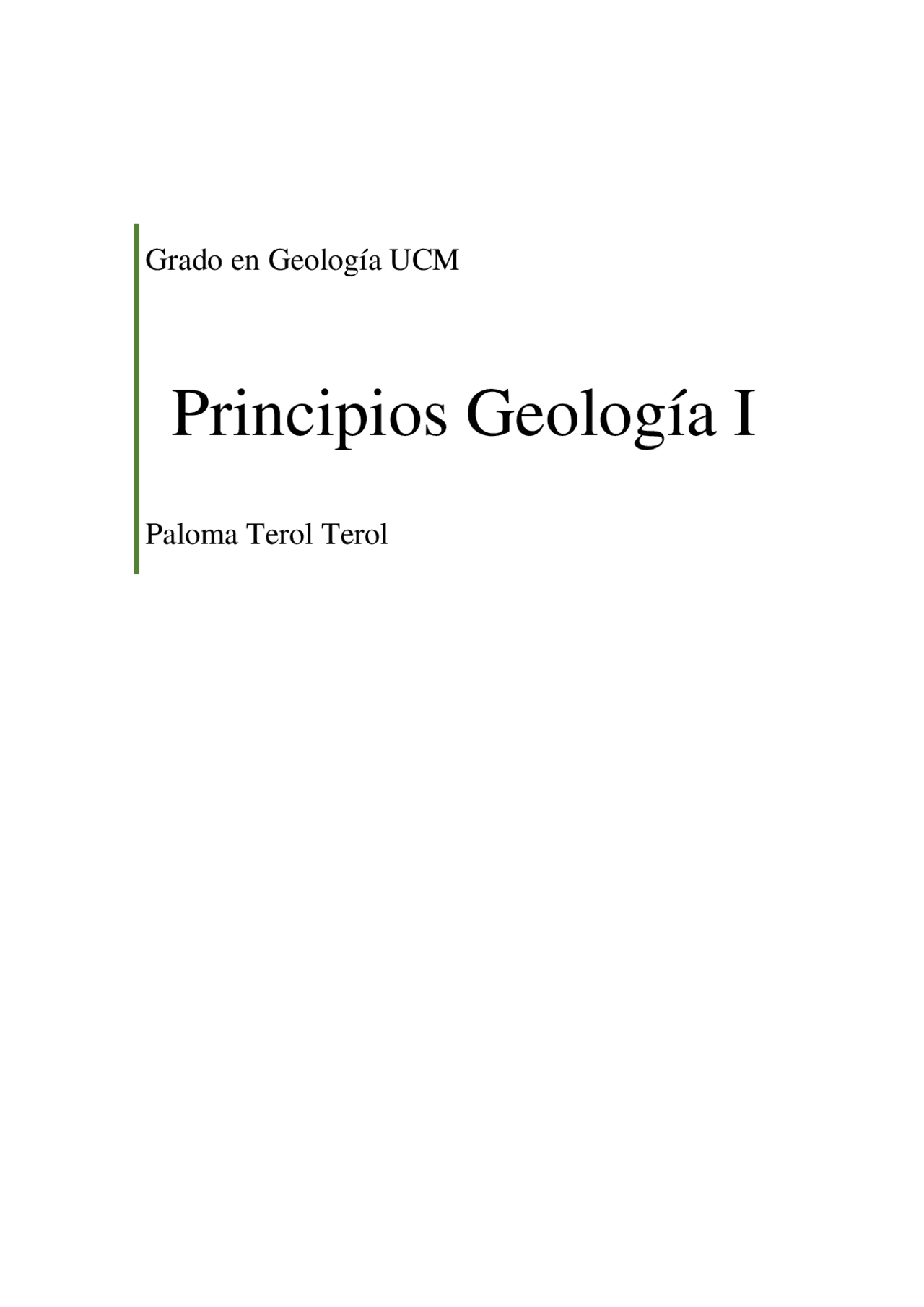 Apuntes De Principios De Geología I Docsity