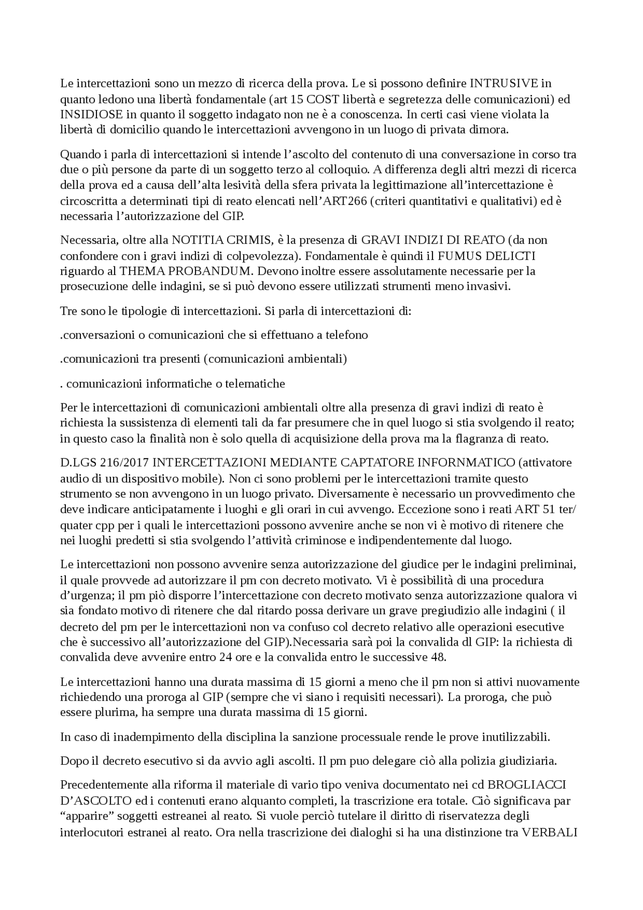 Appunti Diritto Processuale Penale Docsity