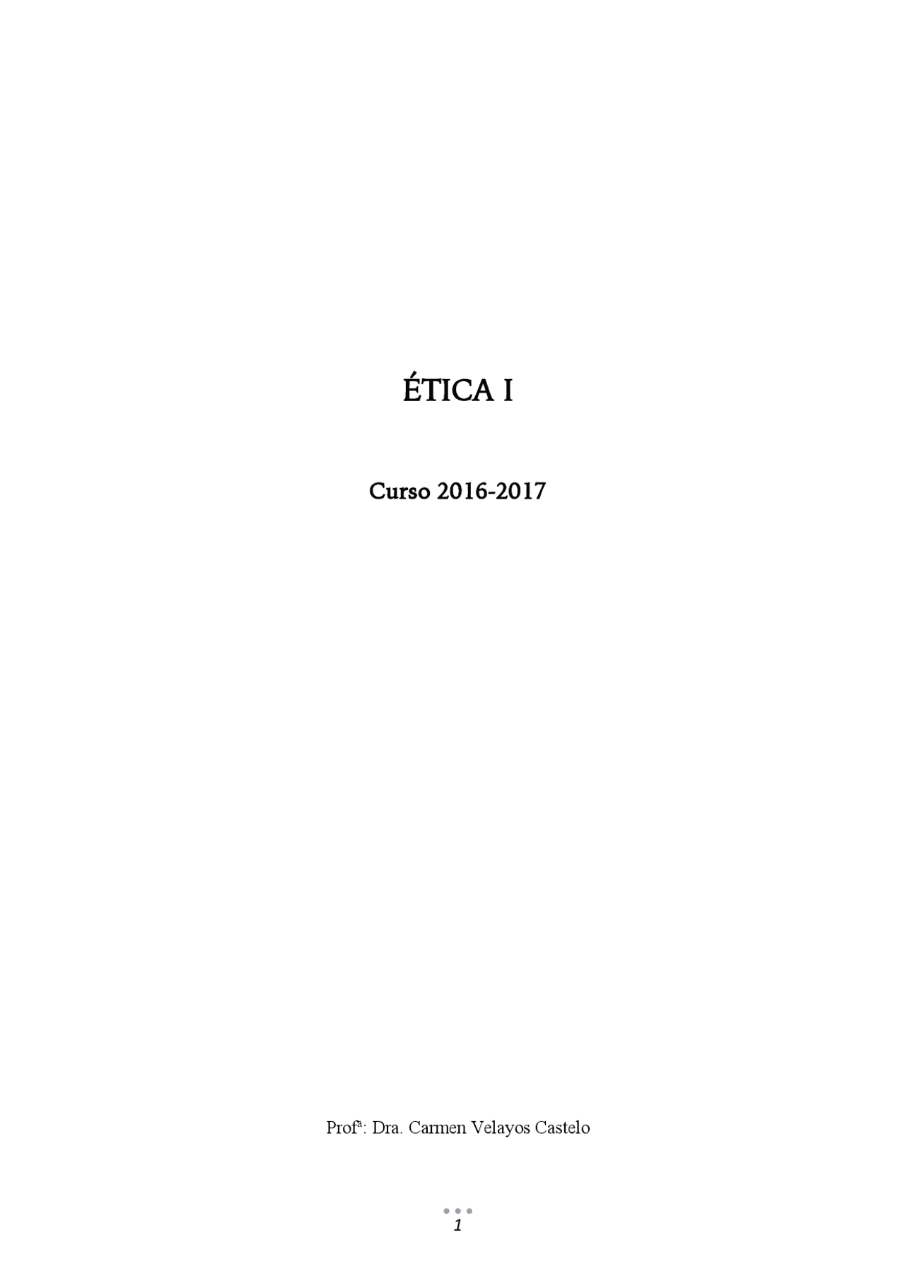 Apuntes Completos De Ética I Docsity