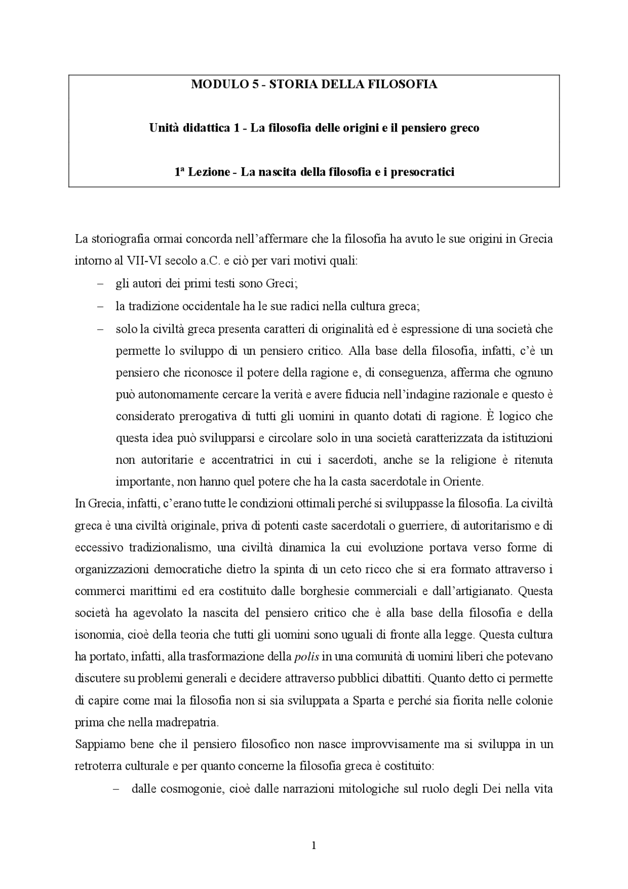Master In Filosofia E Scienze Umane Docsity