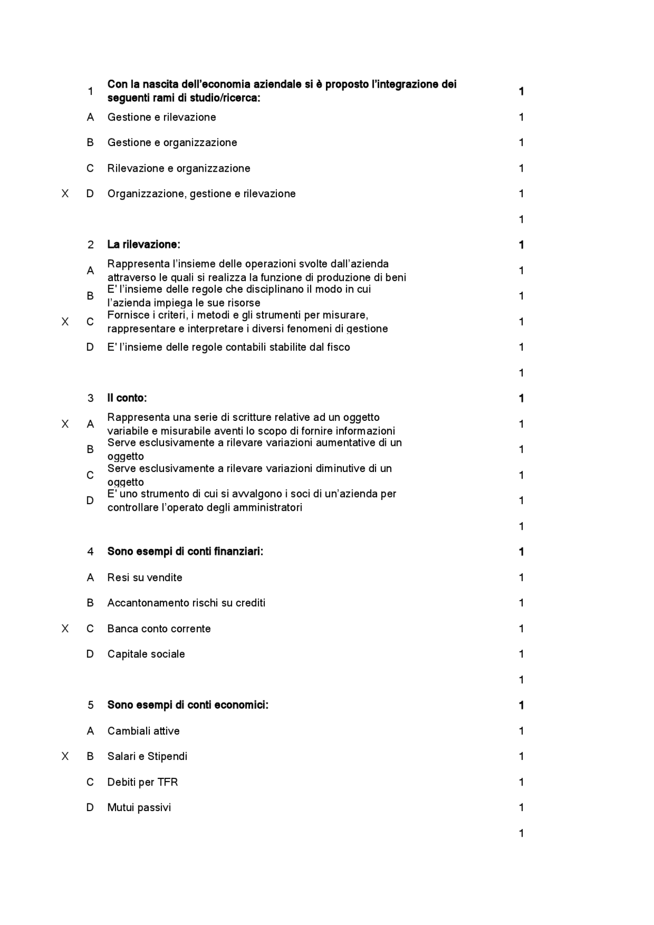 Metodologie E Determinazioni Quantitative Dazienda Test