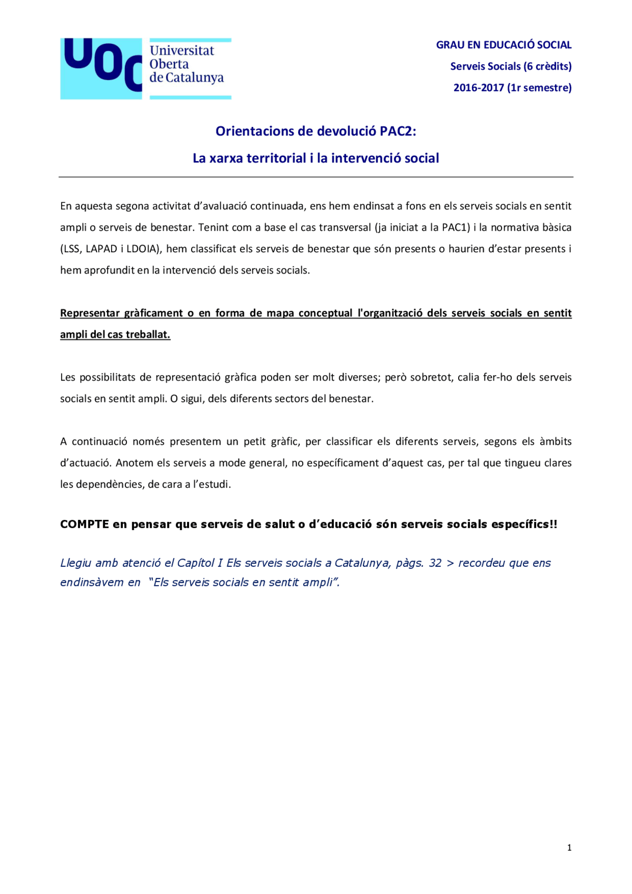 Devolución pac 2 servicios sociales - Docsity