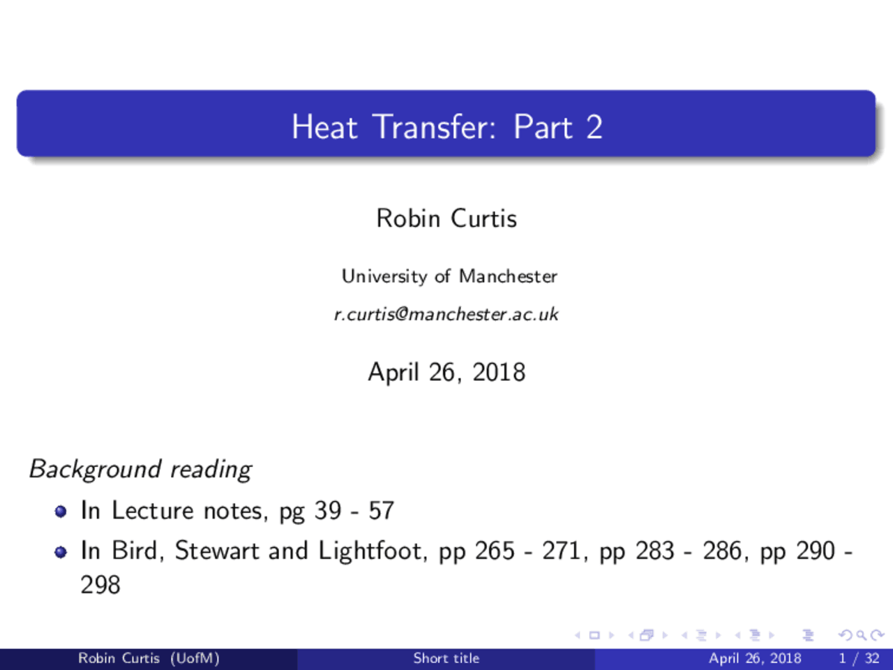 Heat Transfer: Part 2 - Energy Balances and Stress in Thermodynamics | Slides Mathematics | Docsity