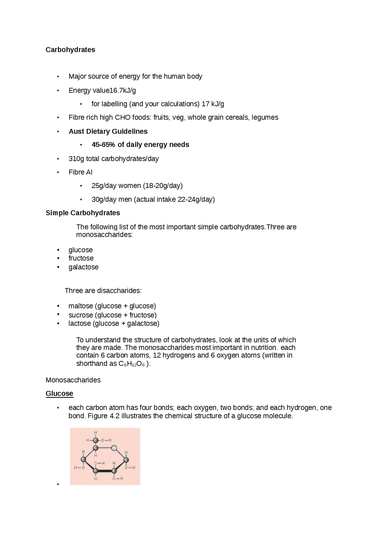 Basics of Carbohydrates - Docsity