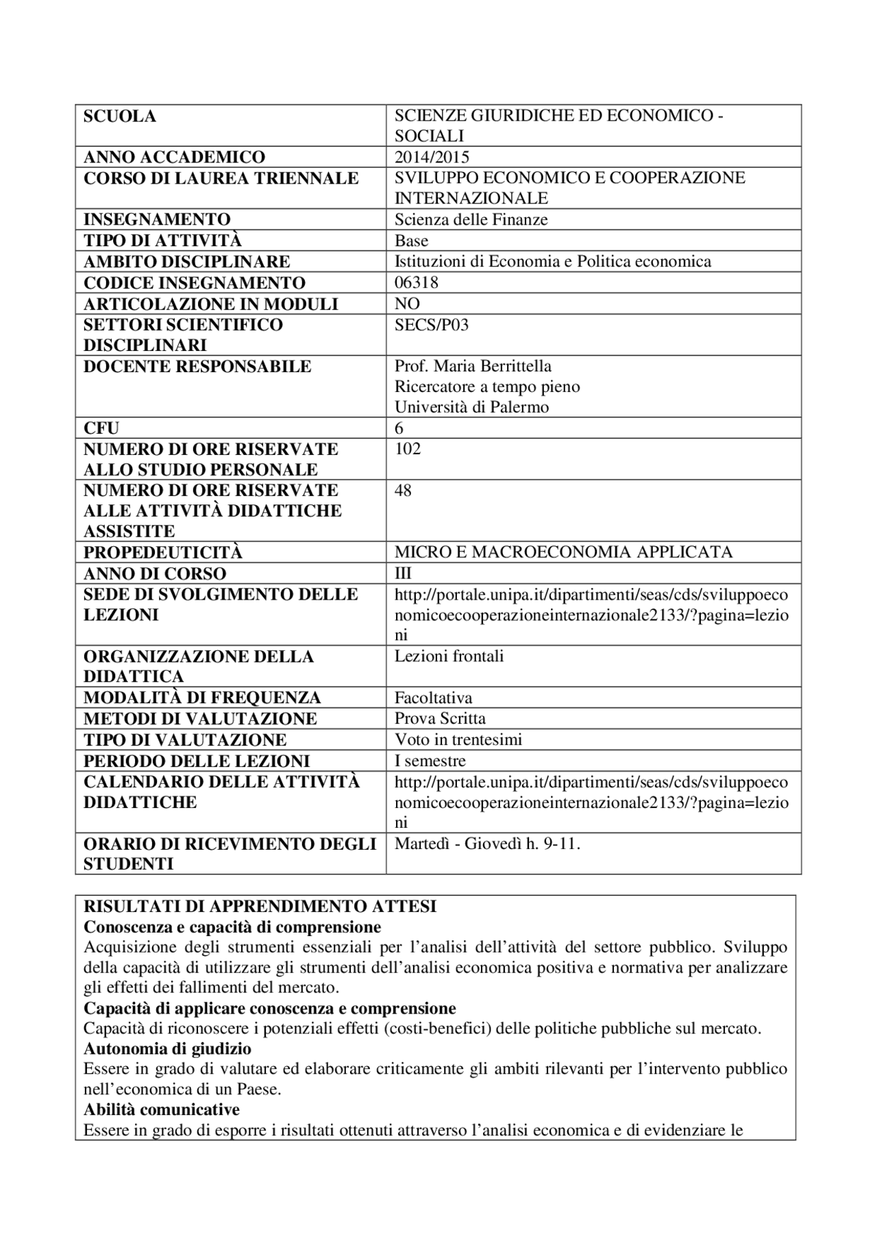 Scienze Delle Finanze Docsity