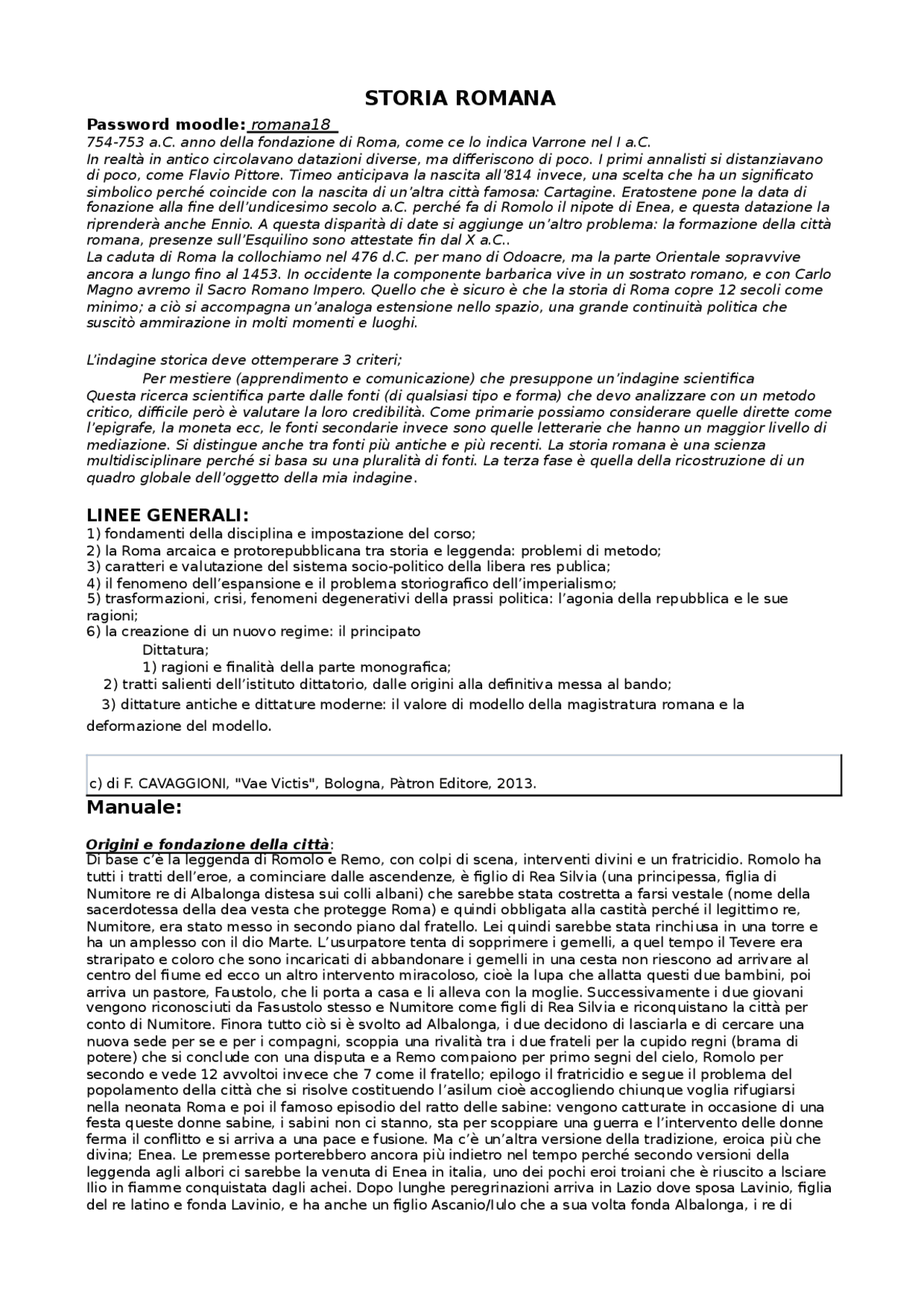 Appunti Di Storia Romana Docsity