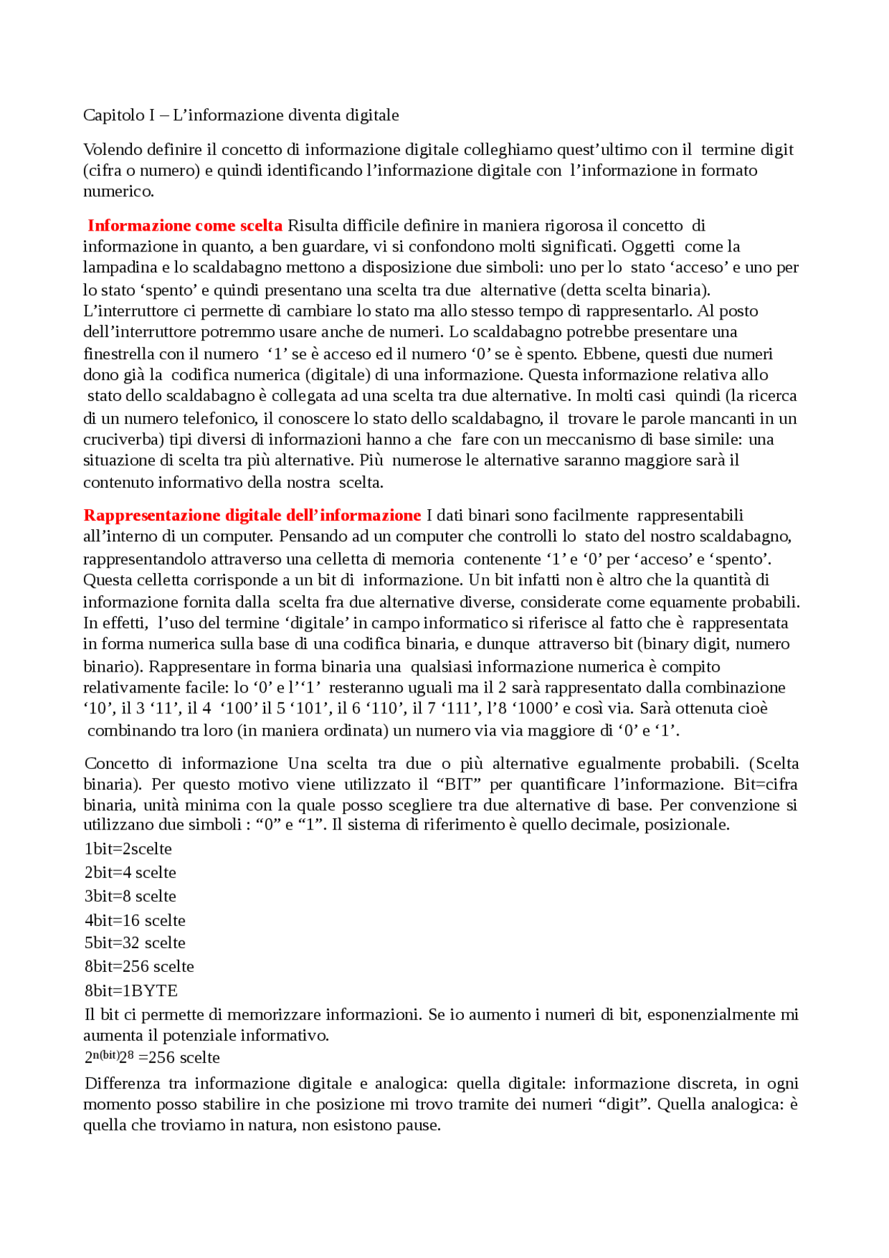 Informatica umanistica - Docsity