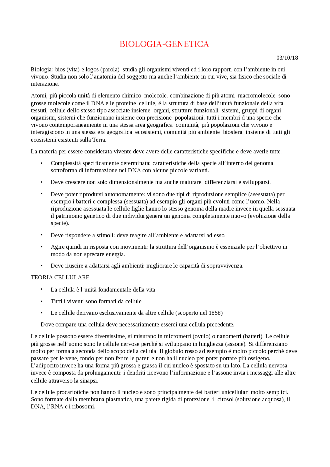 Cellule E Batteri Introduzione Al Corso Docsity
