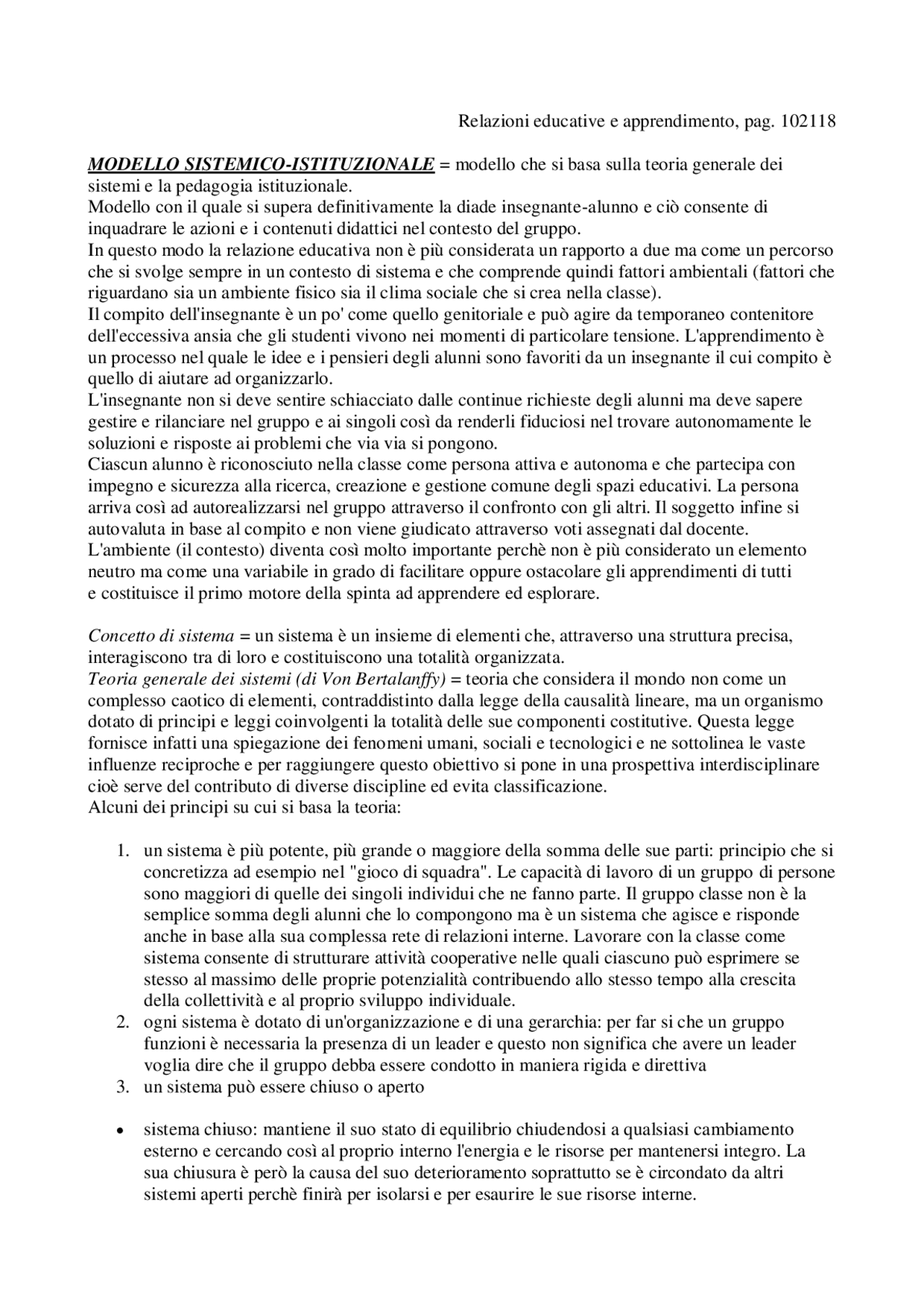Modelli Di Apprendimento Docsity