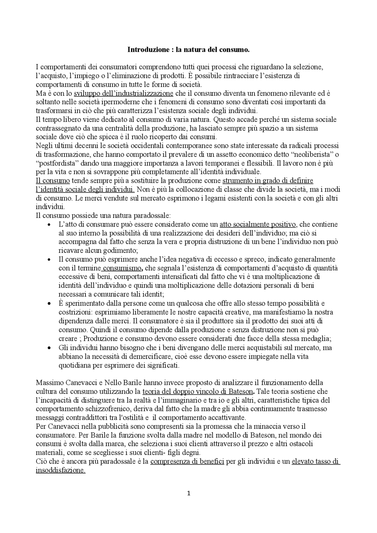 Manuale Di Sociologia Dei Consumi Codeluppi Docsity