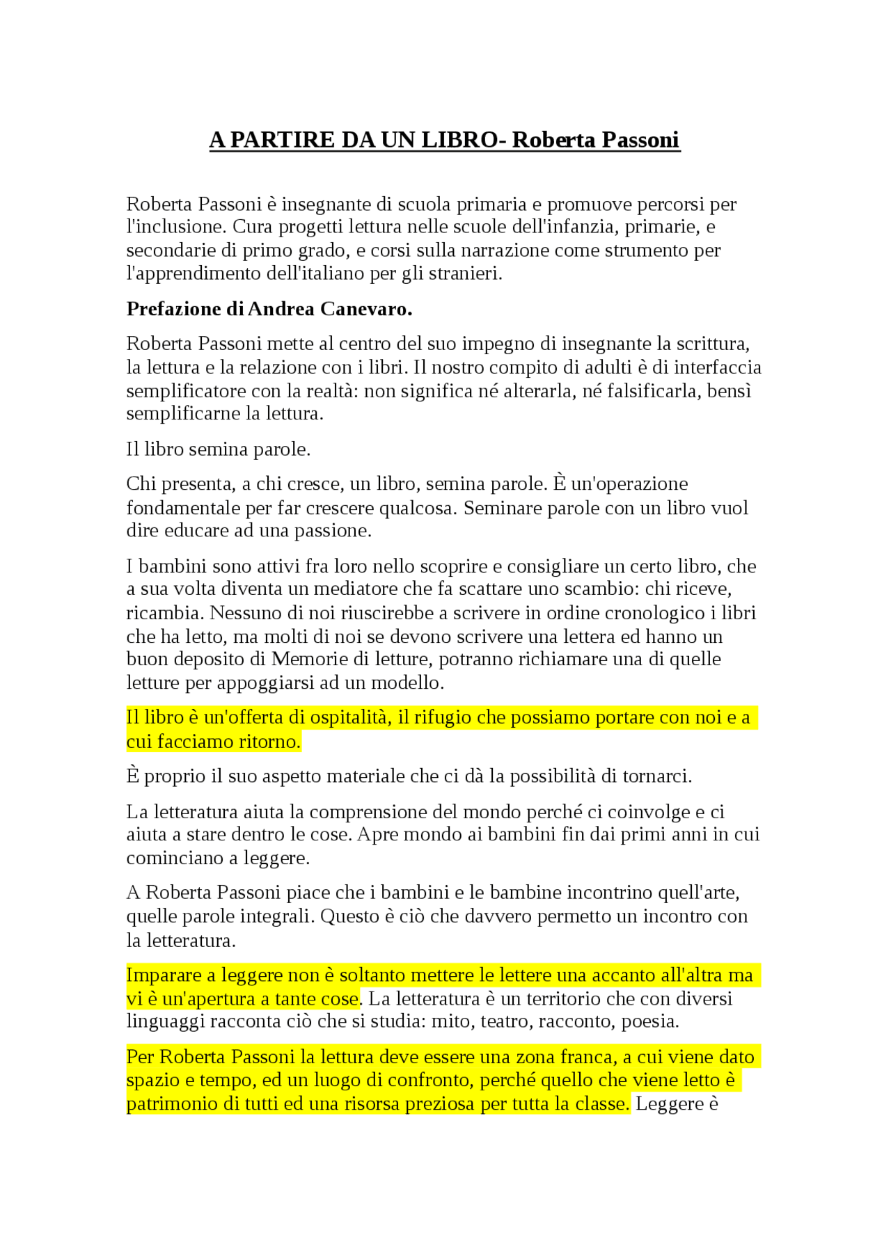 Riassunto Testo A Partire Da Un Libro Docsity