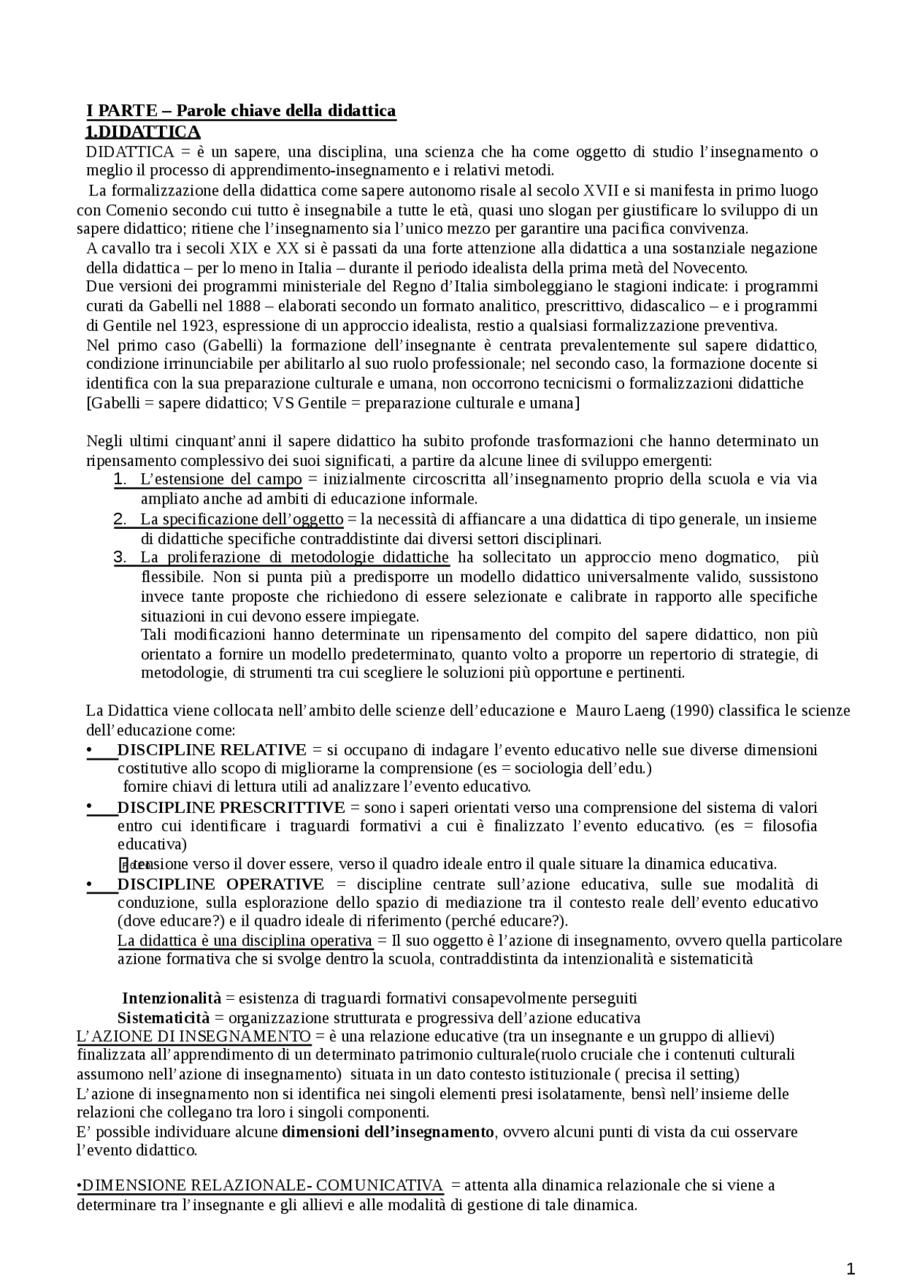 Didattica Generale Di Mario Castoldi Docsity