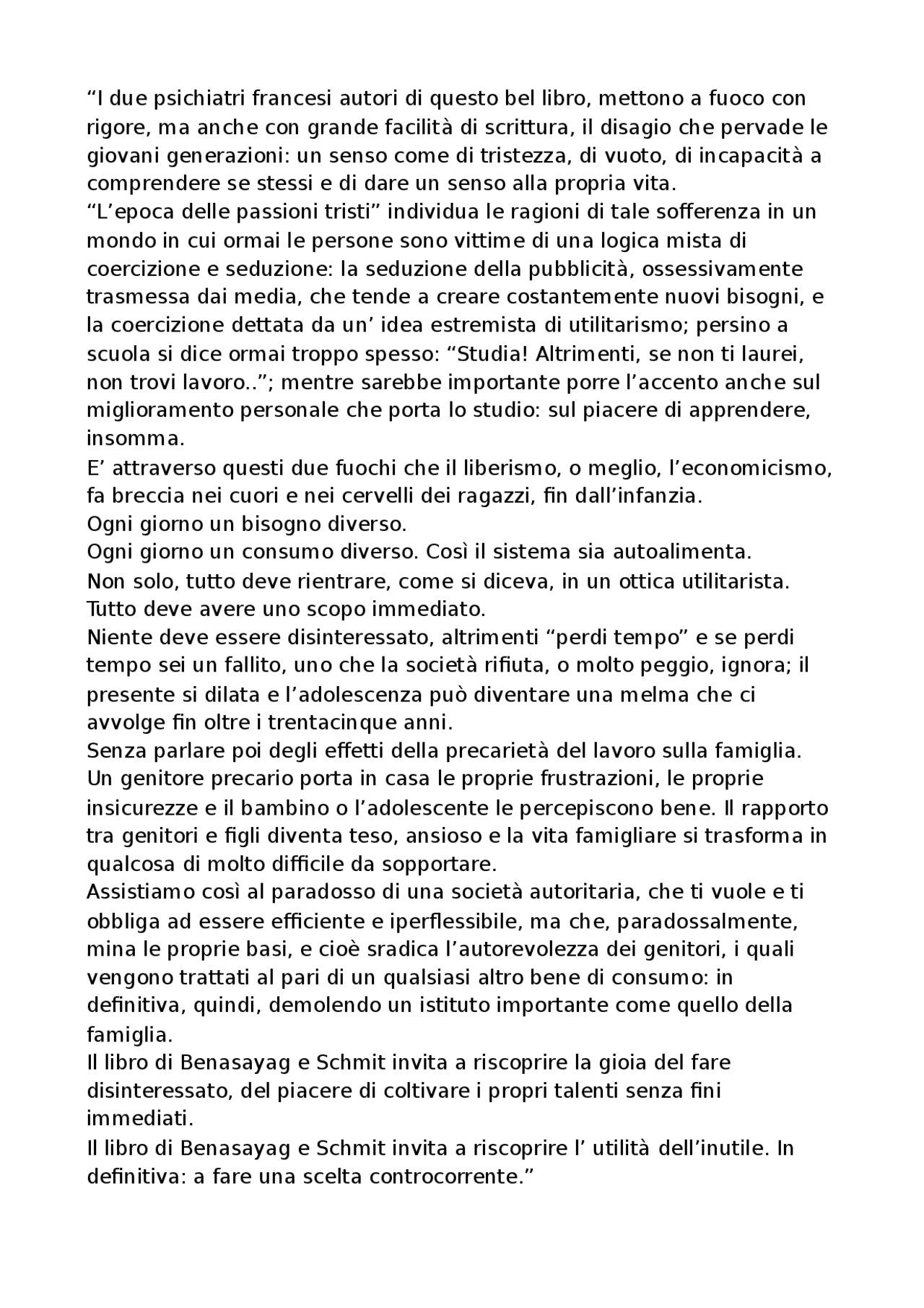Epoca Delle Passioni Tristi Esame Arturo Mazzarella Arti Visive Docsity