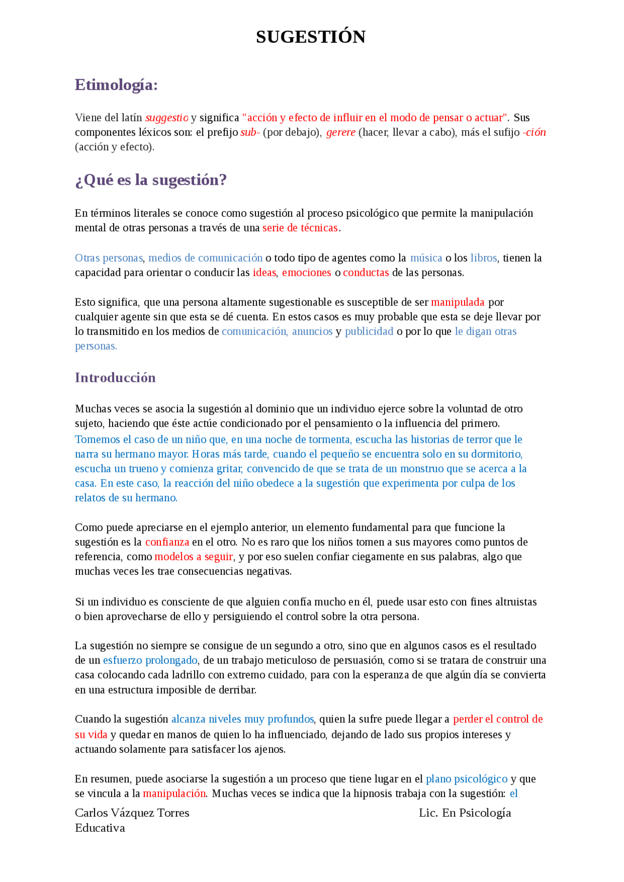 ¿Qué es la sugestión? Tipos de sugestión y sus aplicaciones ...
