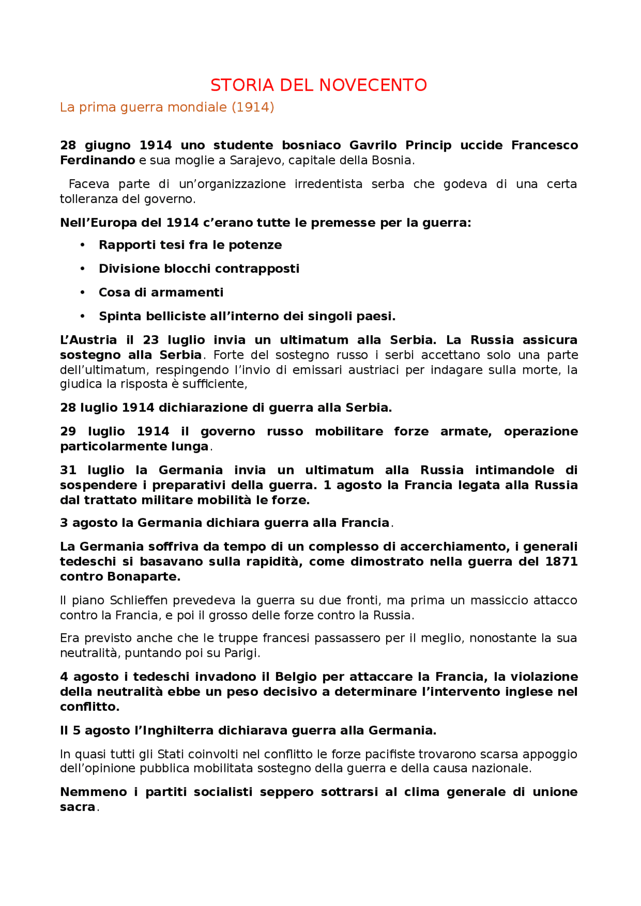 Storia Del Novecento Di Sabbatucci Vidotto Docsity