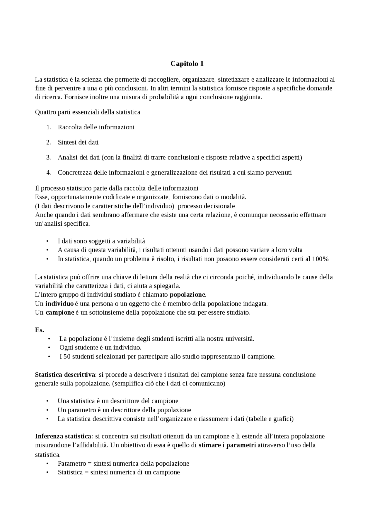 Schemi Statistica Sociale Docsity