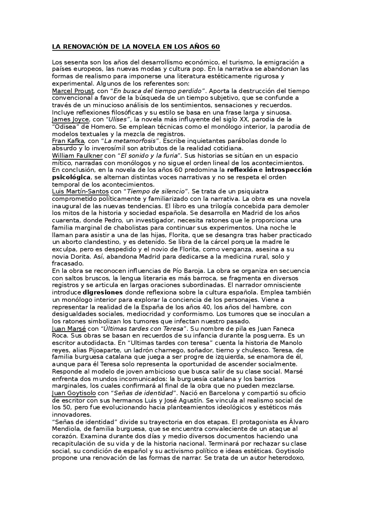 Apuntes Años 60 2º Bach Selectividad Evau Ebau Docsity