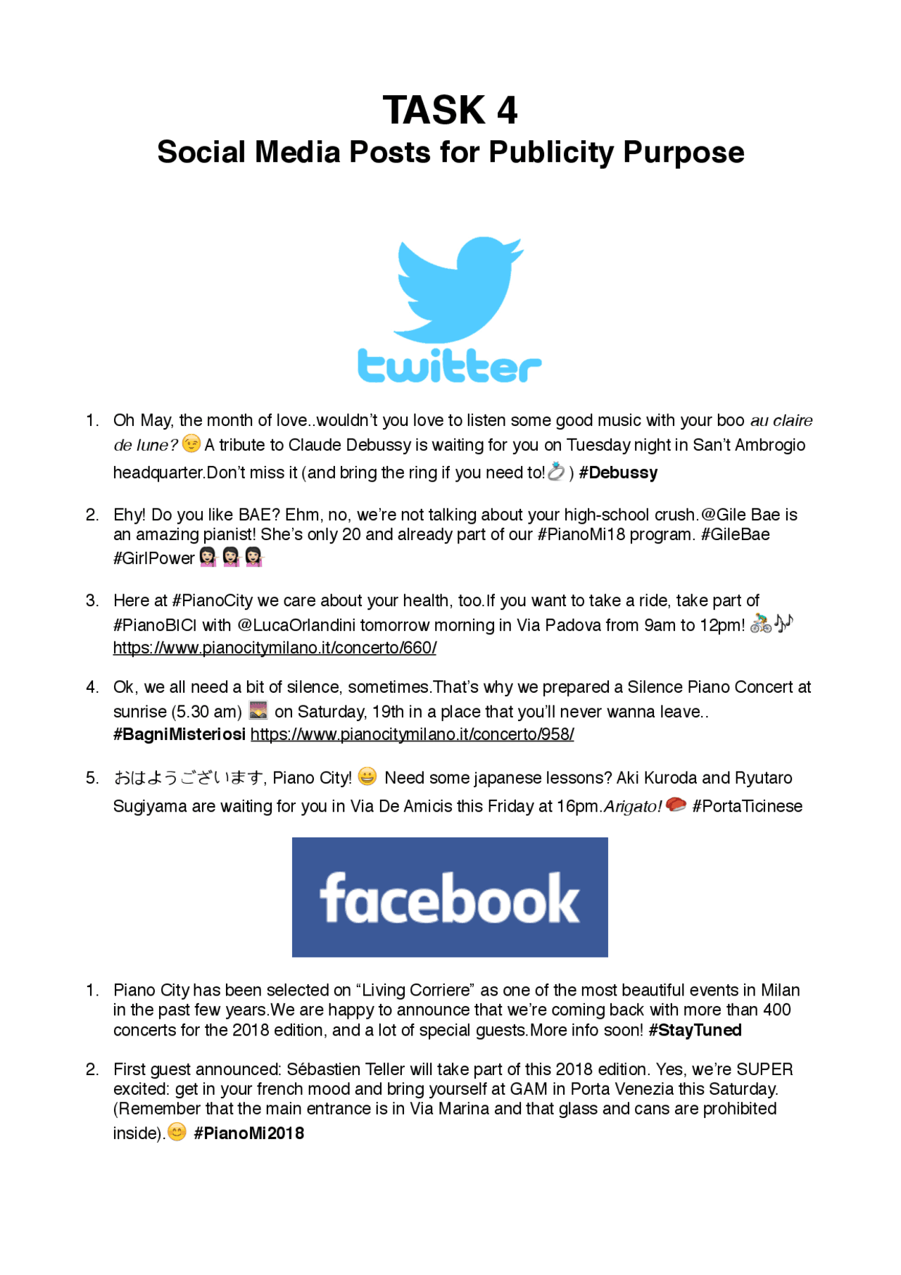 Task 4 Per Inglese Per La Comunicazione Docsity