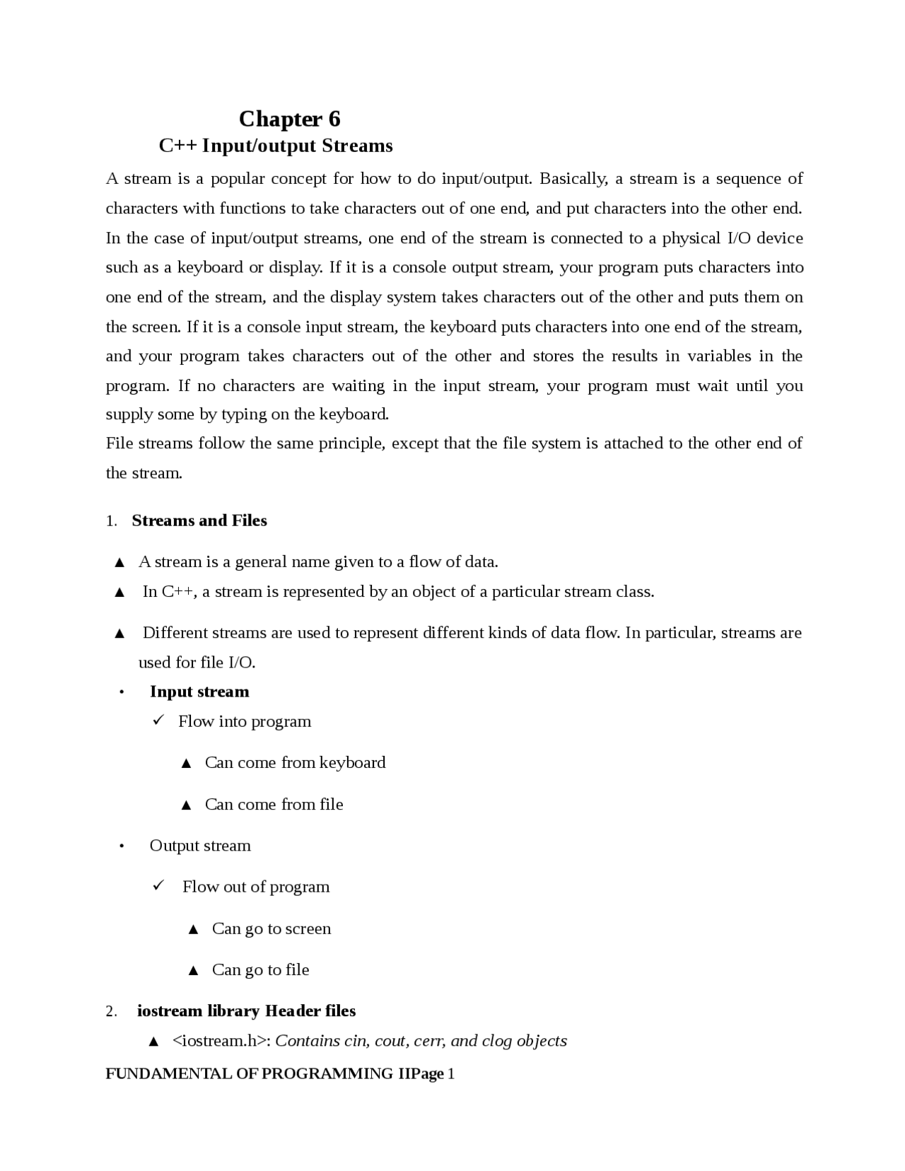 Computer programming 2 - Docsity