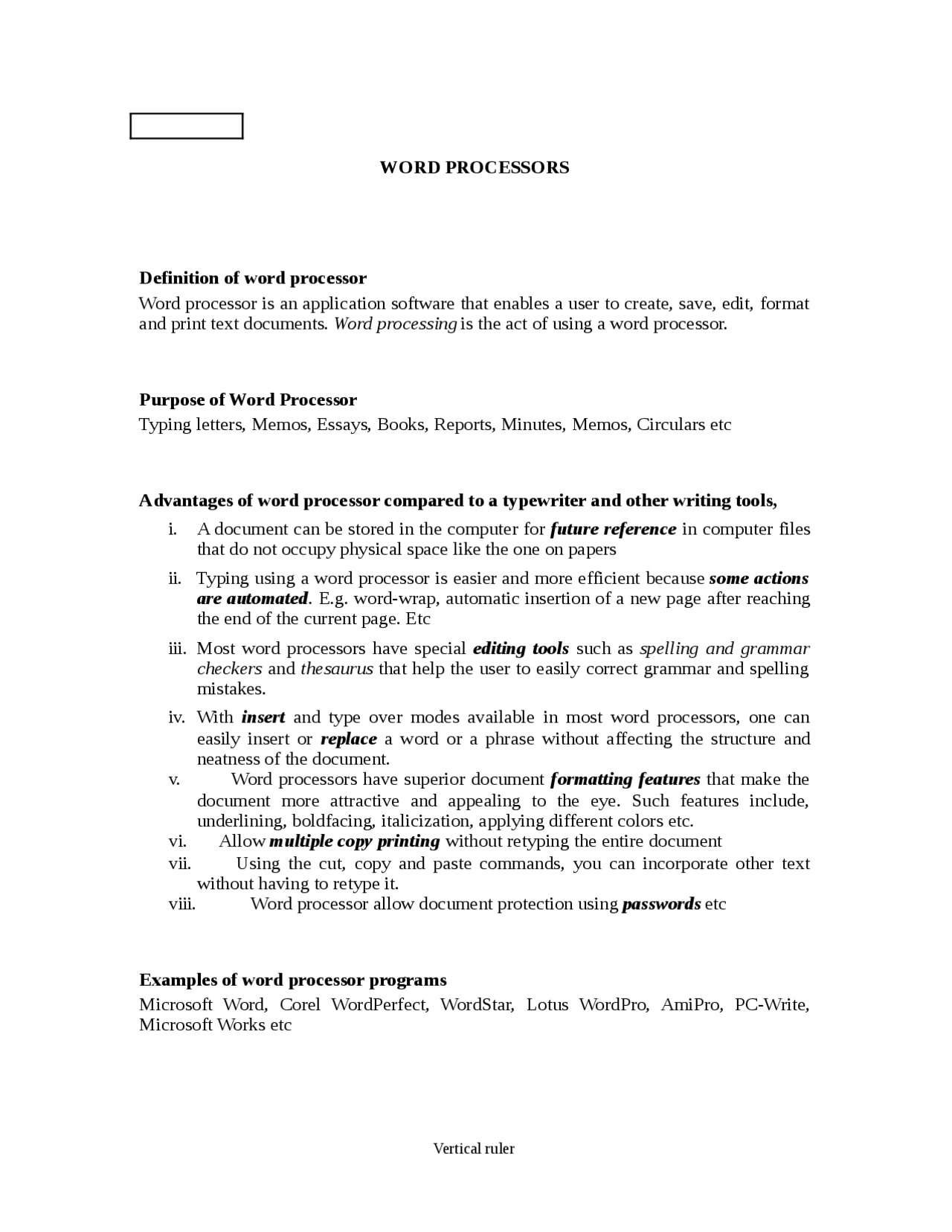 Microsoft word document - Docsity