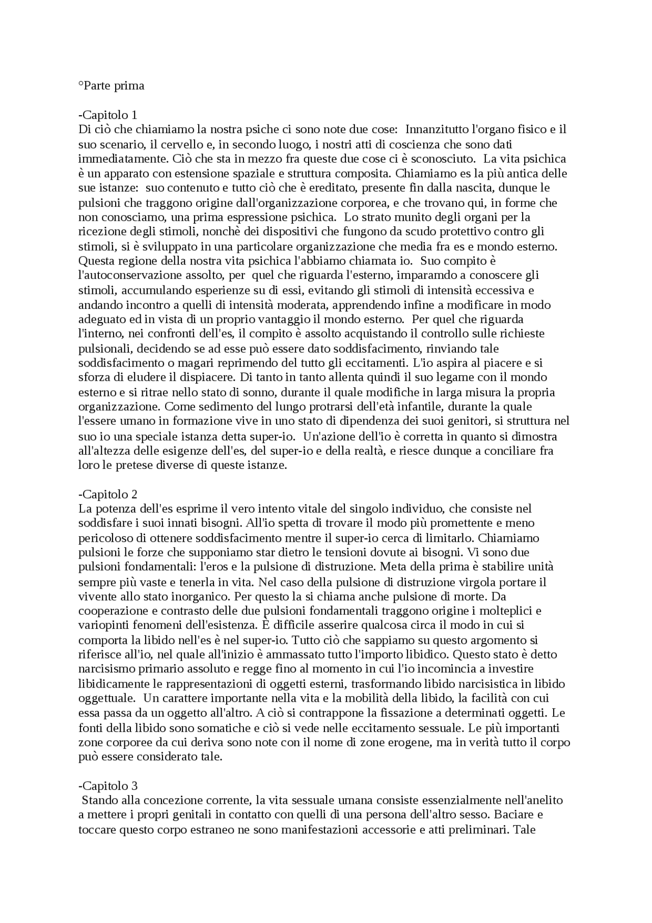 Compendio Di Psicoanalisi Docsity
