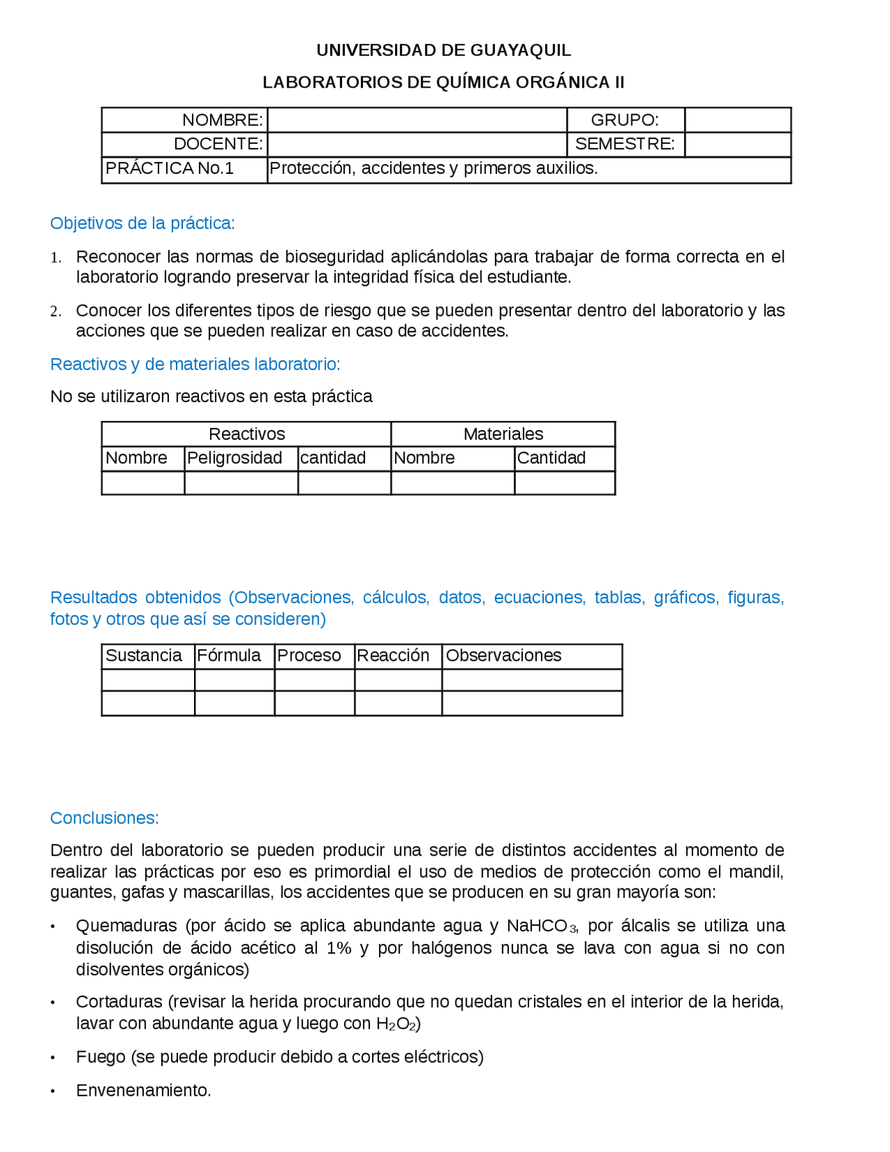 Informe De Bioseguridad Docsity