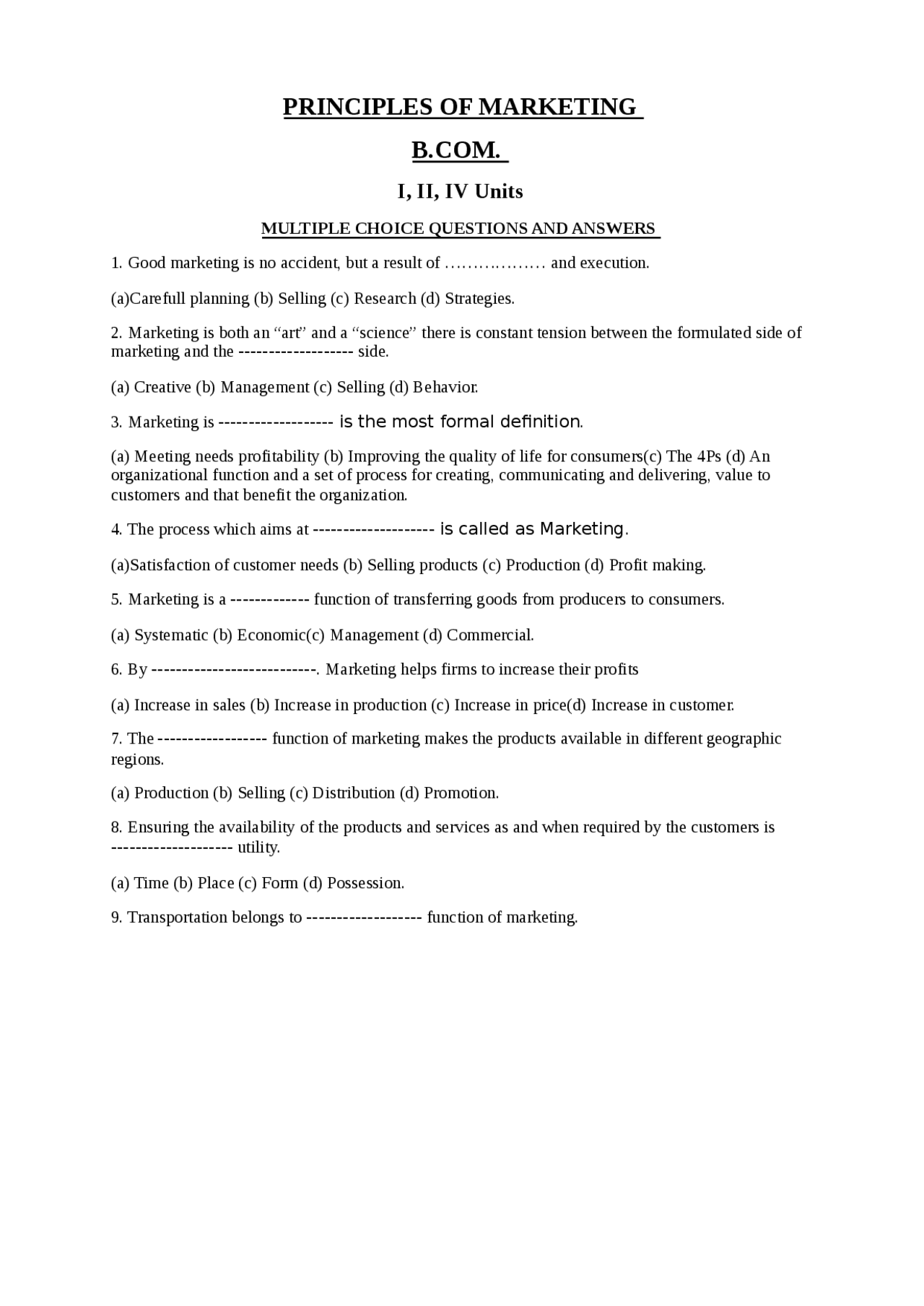Principles Of Marketing Pdf Docsity