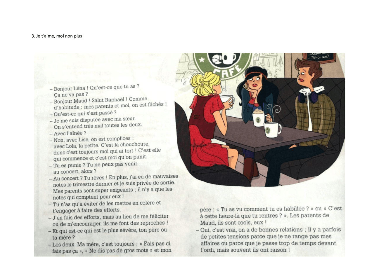 Frances (un texto en francés Lara traducido) | Ejercicios de Idioma ...