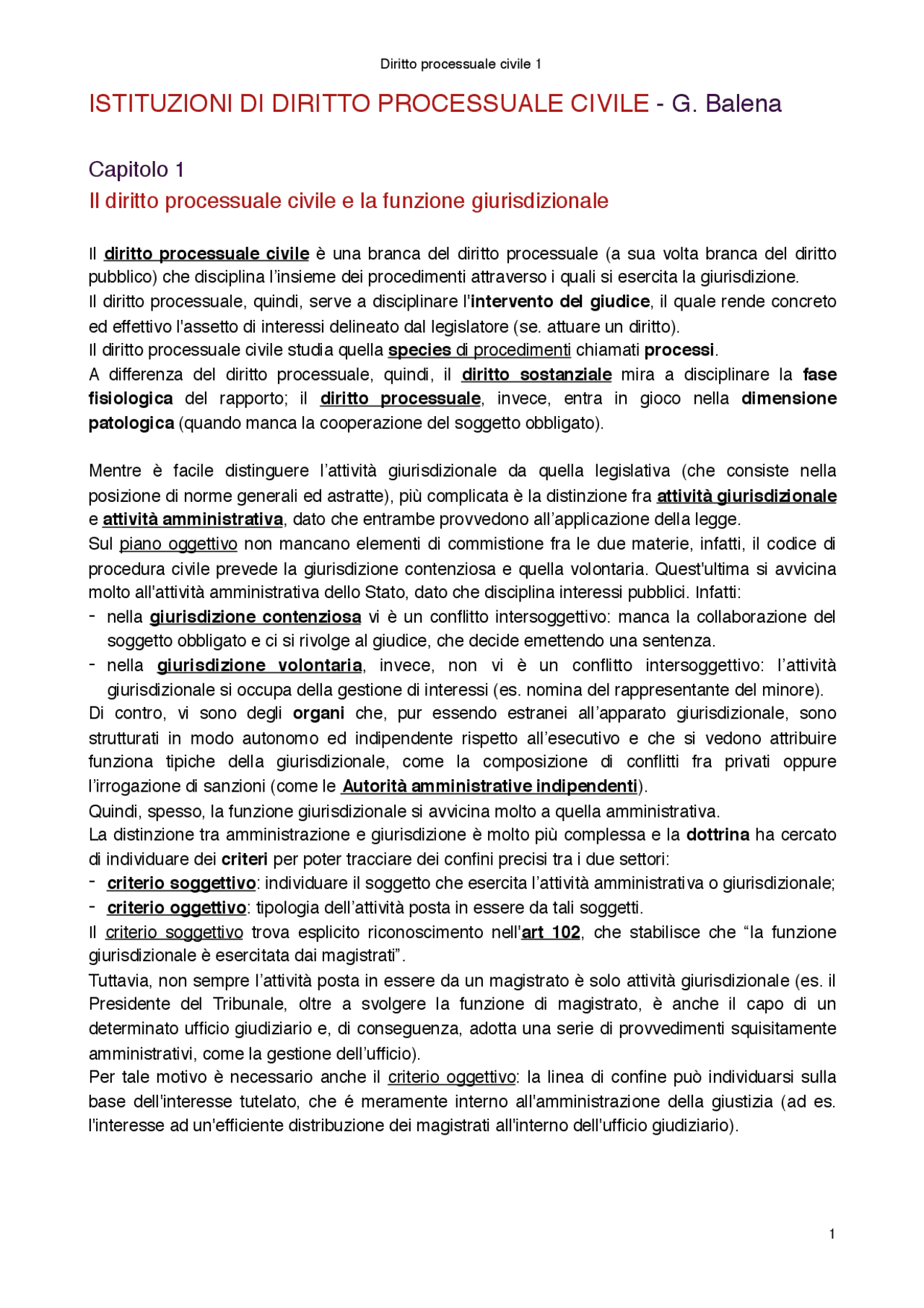 Dispense Diritto Processuale Civile Docsity