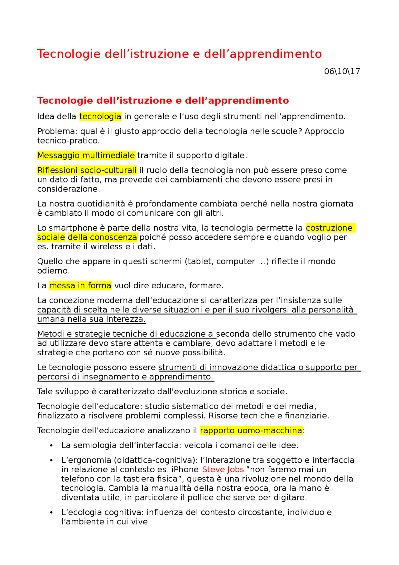 Insegnare E Apprendere In Un Mondo Digitale Docsity