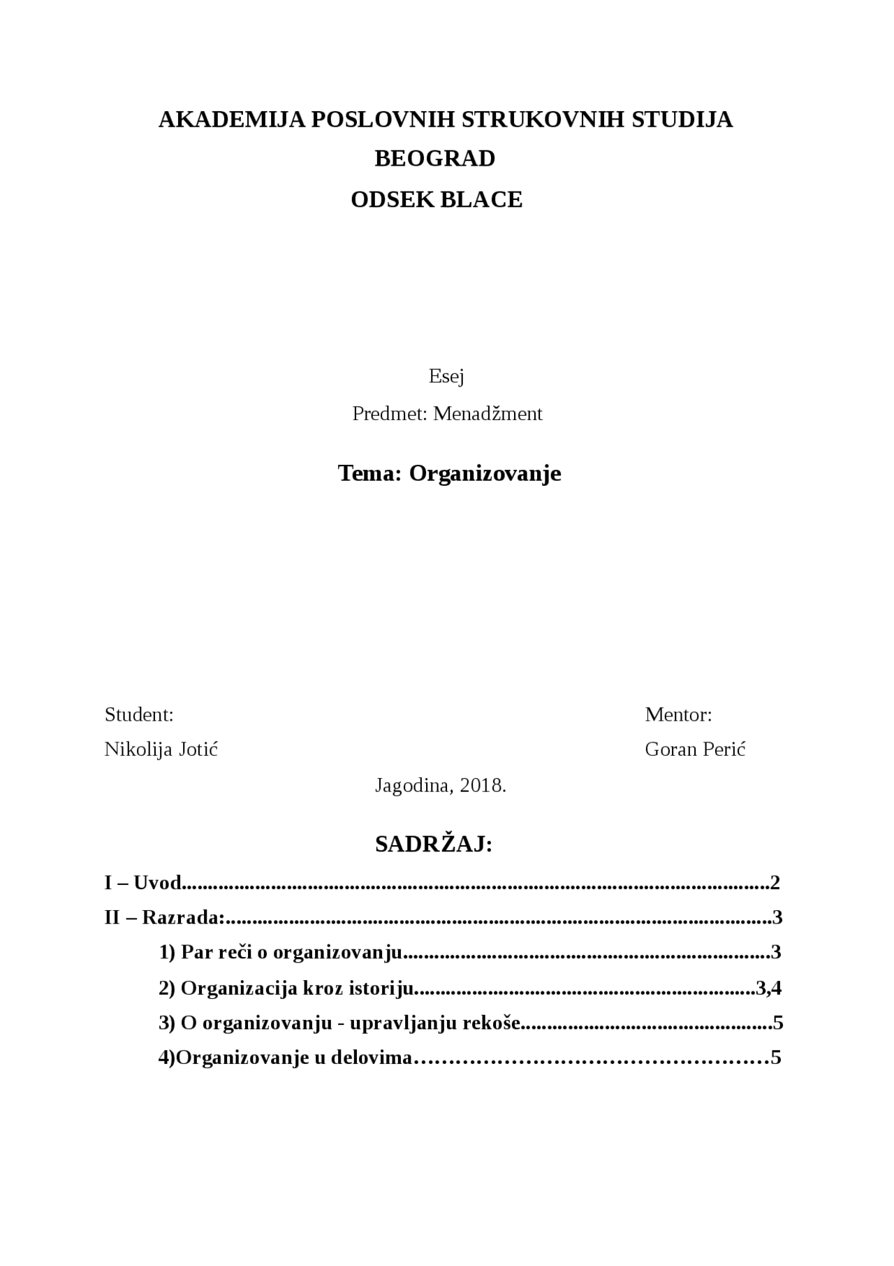 Organizovanje Rada U Preduzecu Skripte Predlog Osnovi Menadžmenta