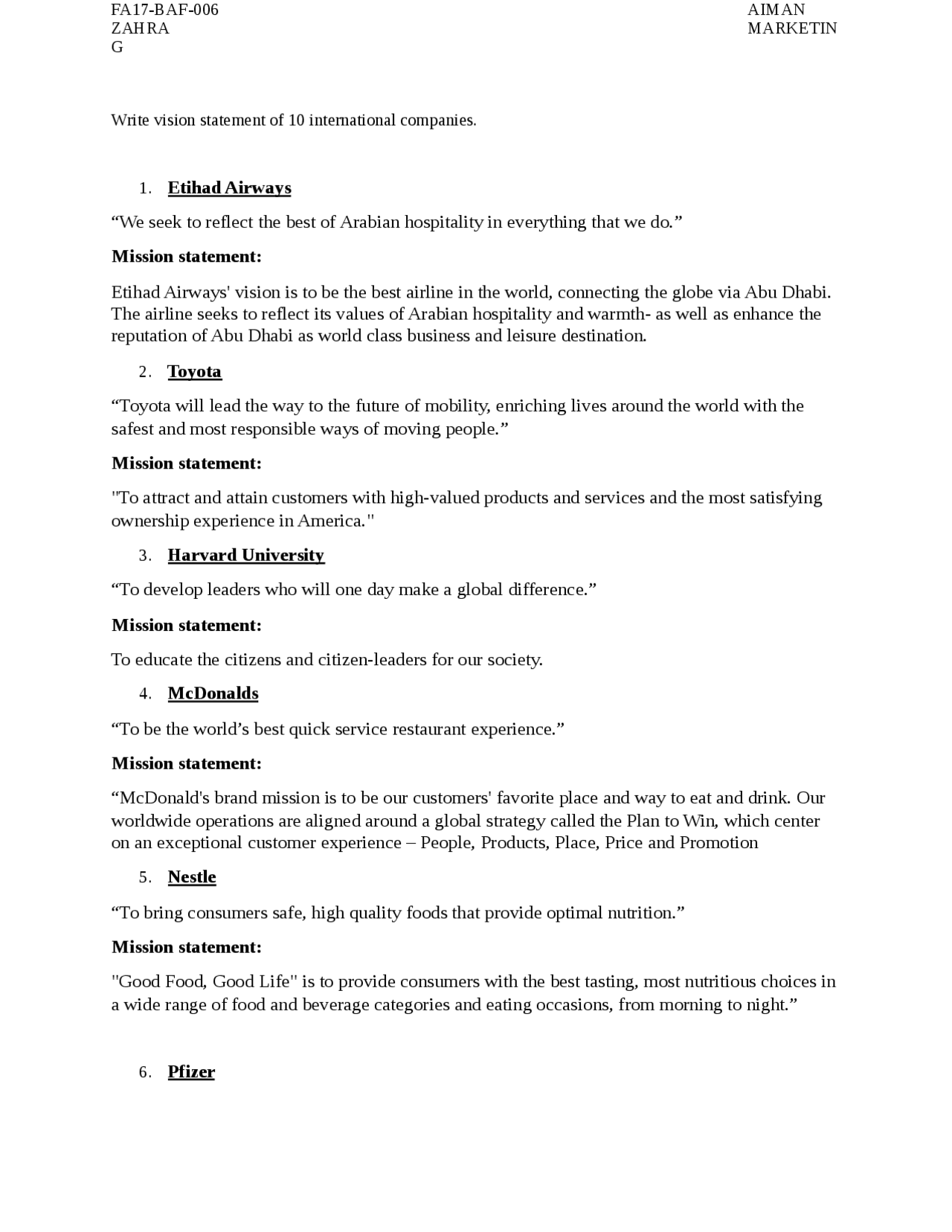 Mission Statement Of International Companies Docsity mission-statement-of-international-companies-docsity