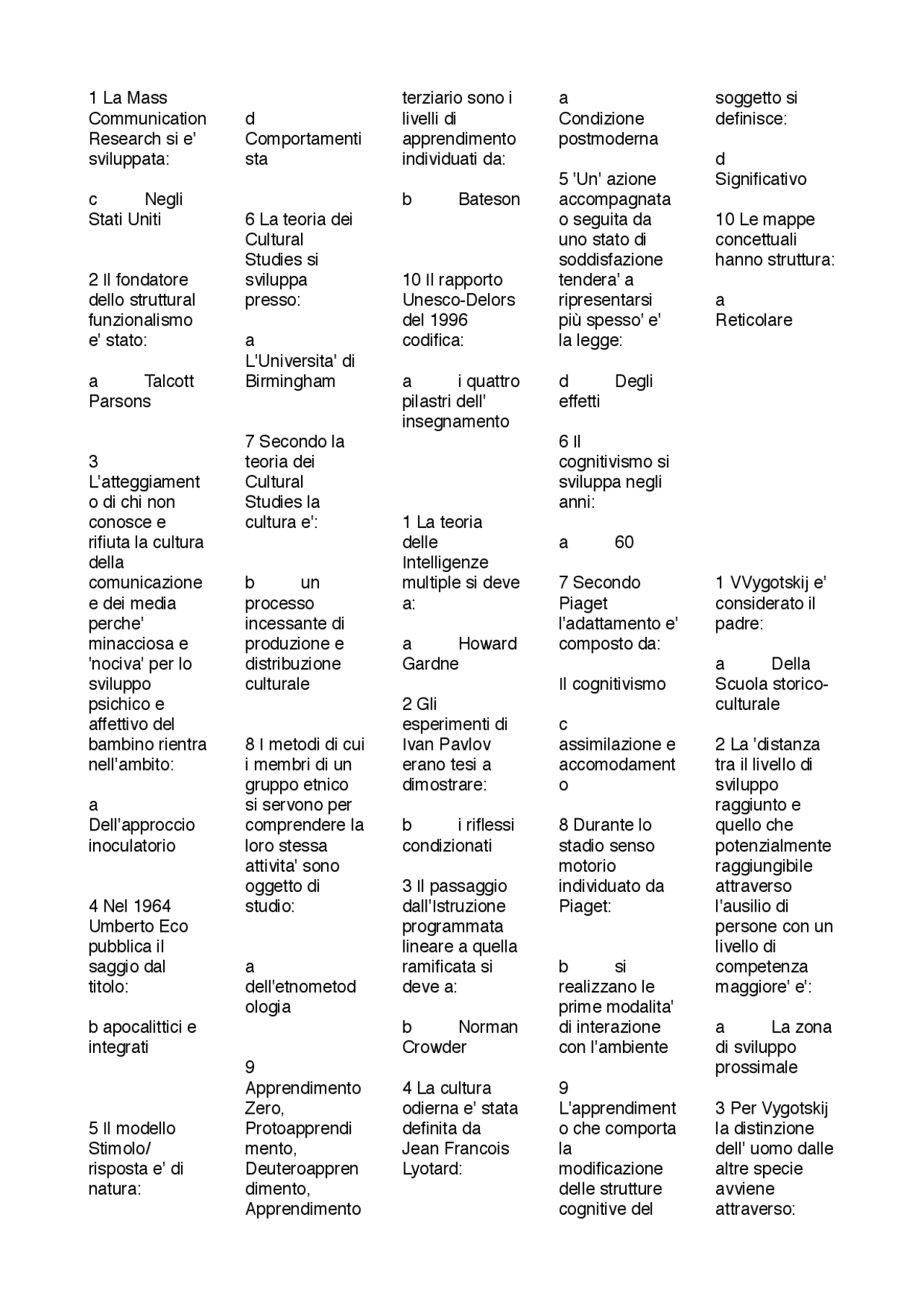 Educazione E Comunicazione Nella Modernità Docsity