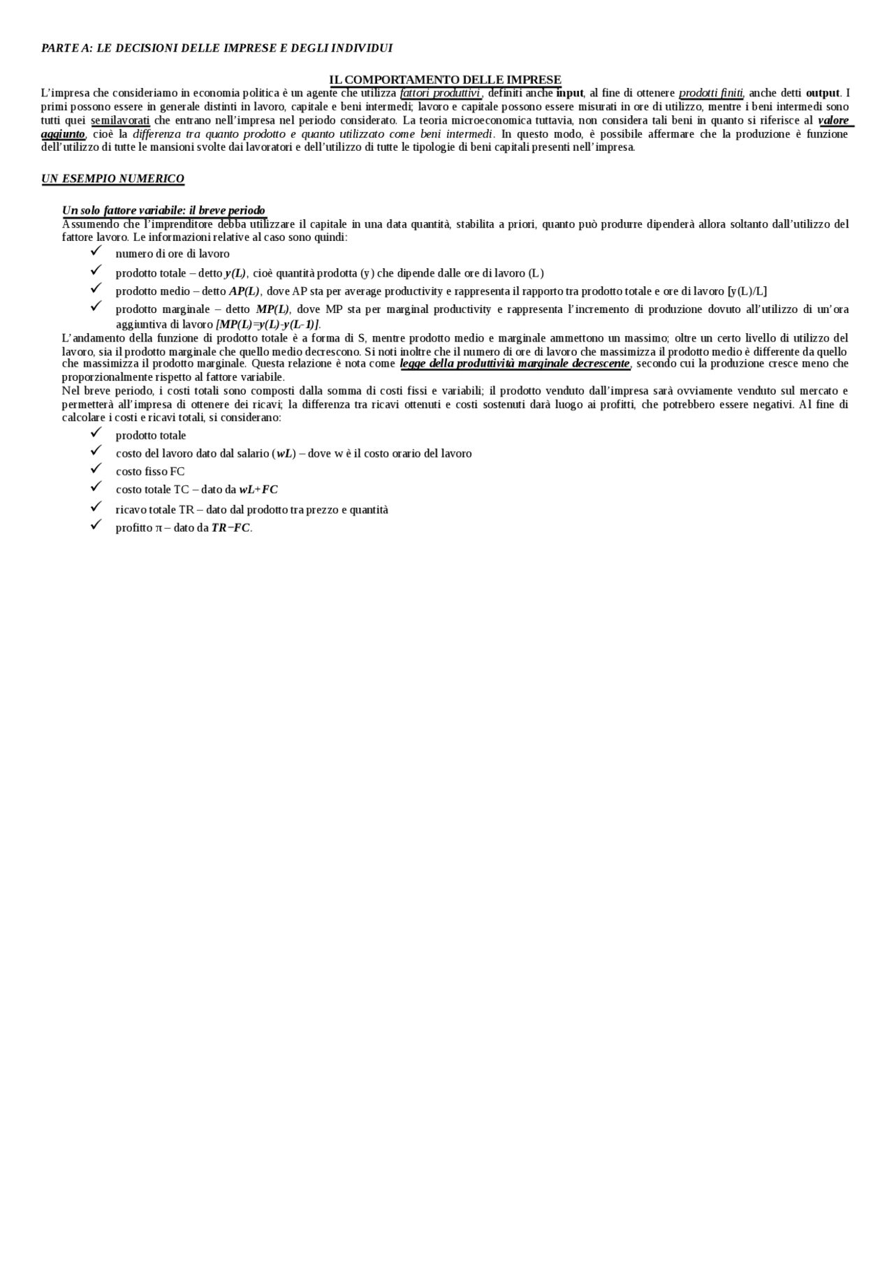 Riassunti Di Microeconomia Docsity