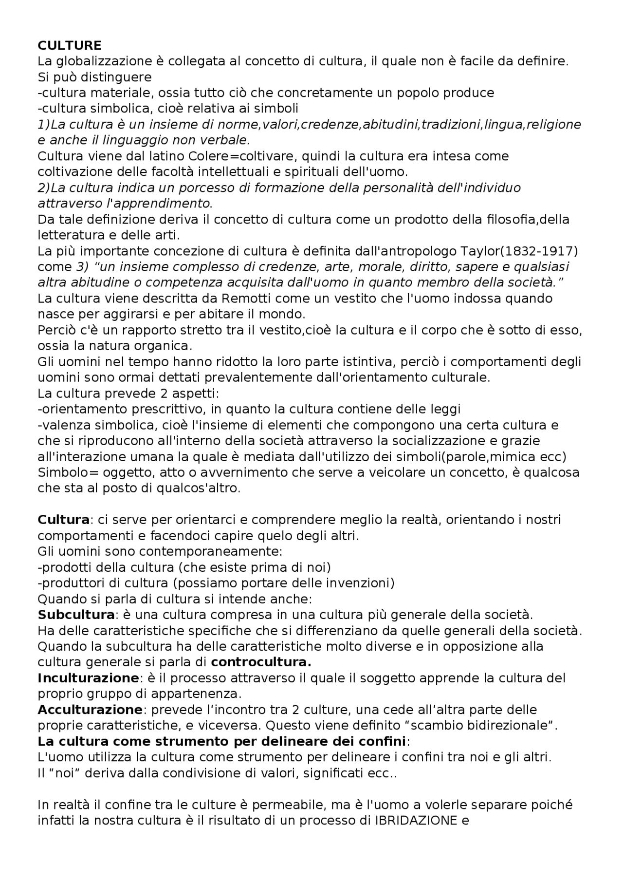 La Globalizzazione Scienze Umane Appunti Di Scienze Umane Docsity