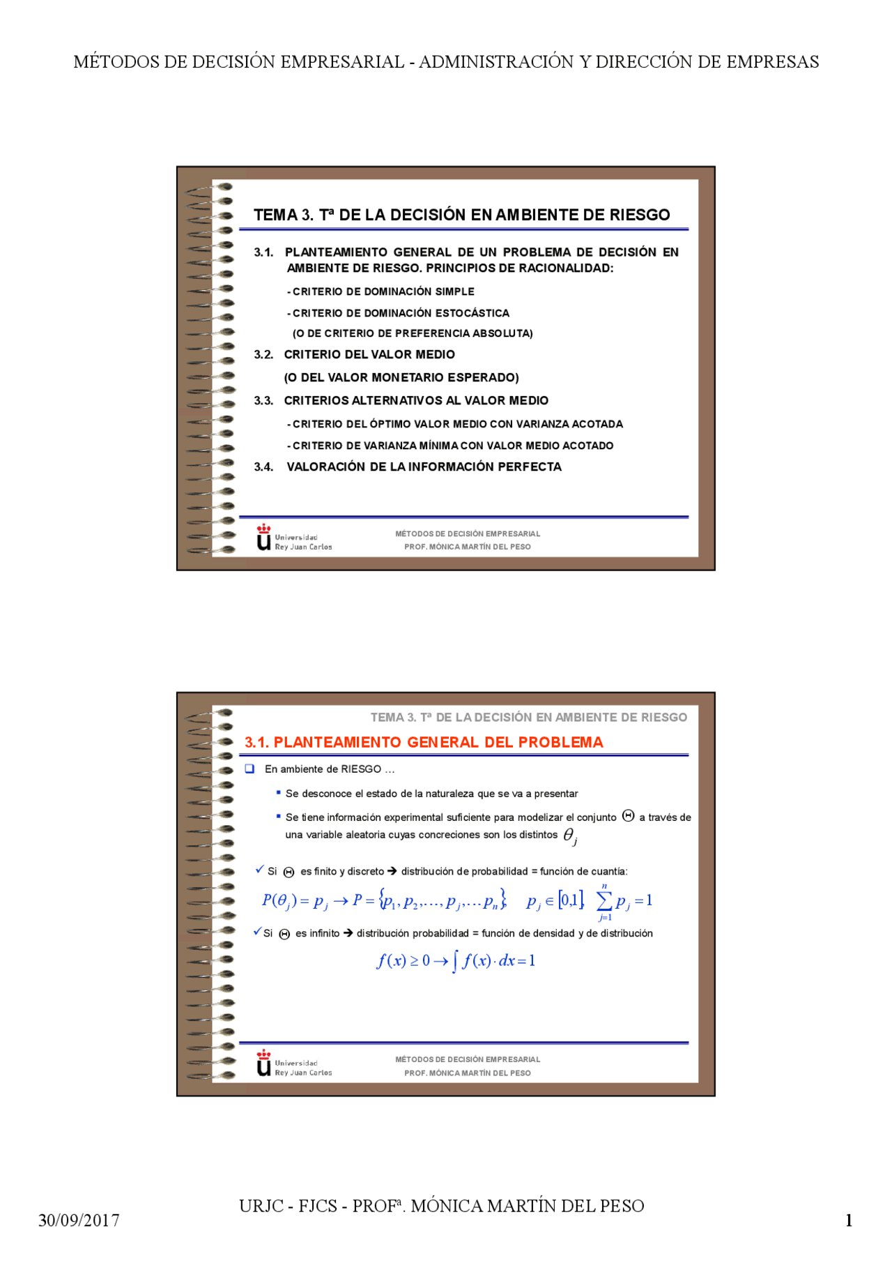 Tema 3 Métodos De Decisión Empresarial Docsity