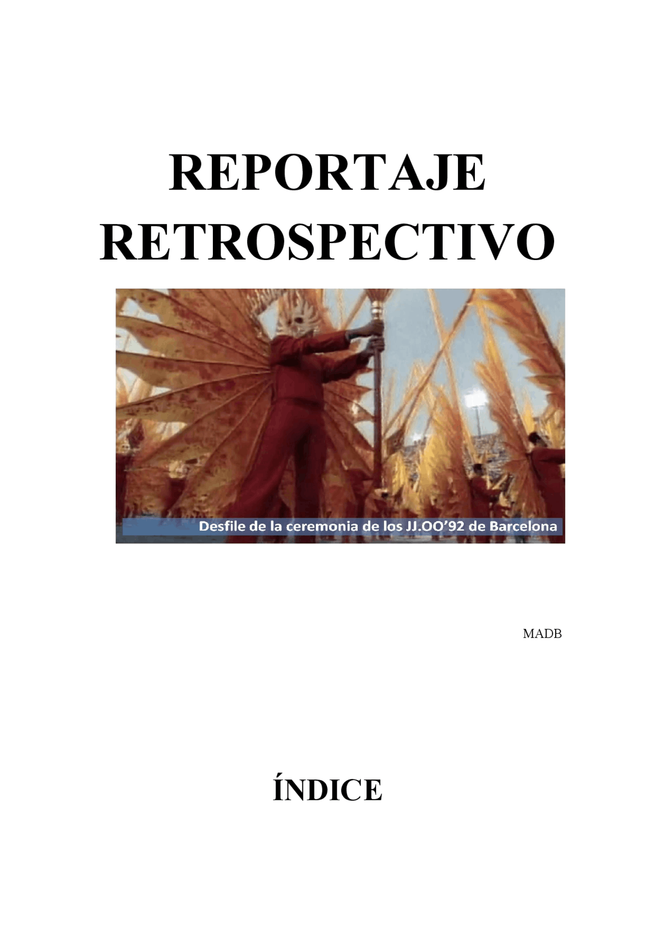 Reportaje retrospectivo - Docsity