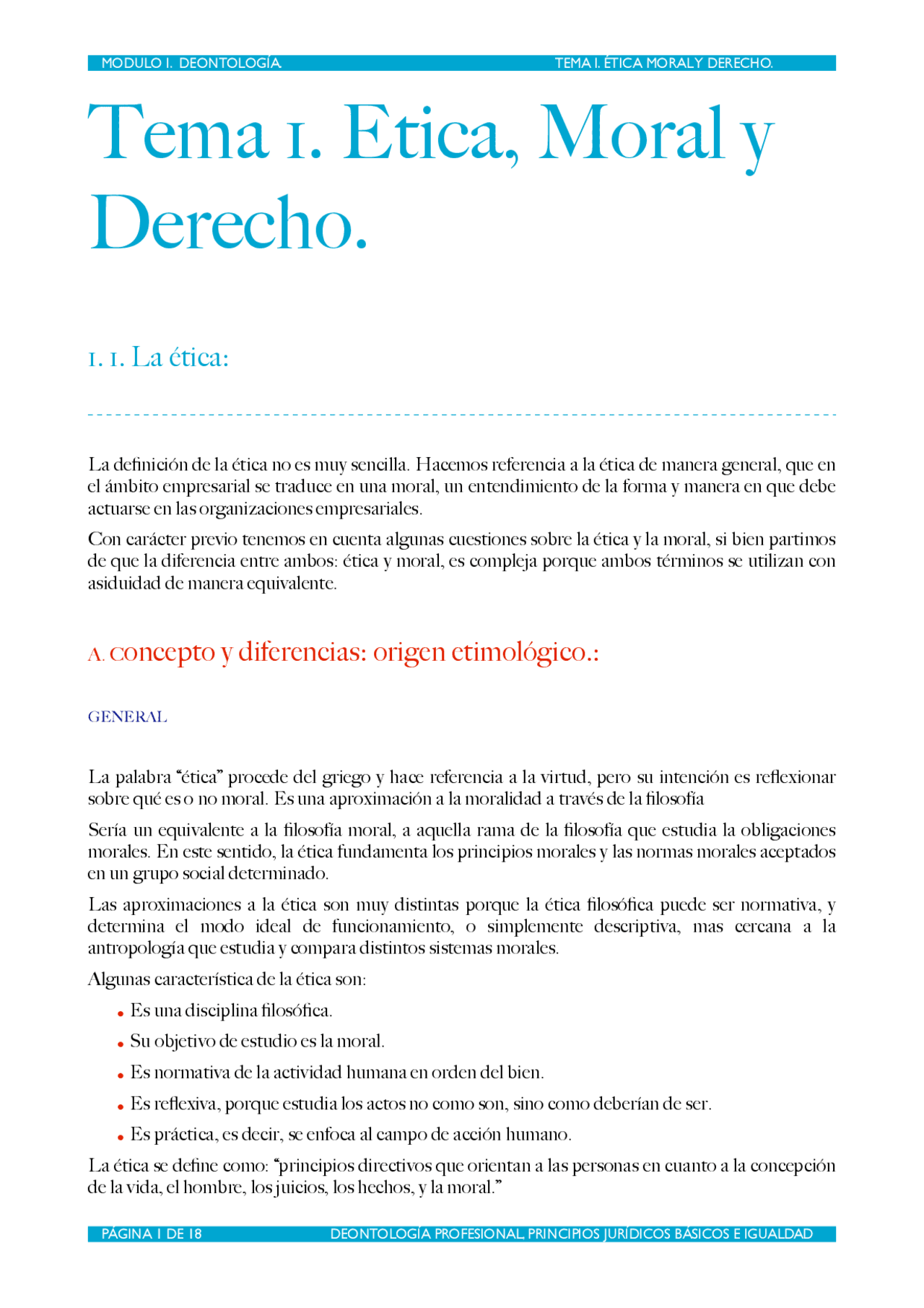 Resumen Tema 1 Deontologia Docsity