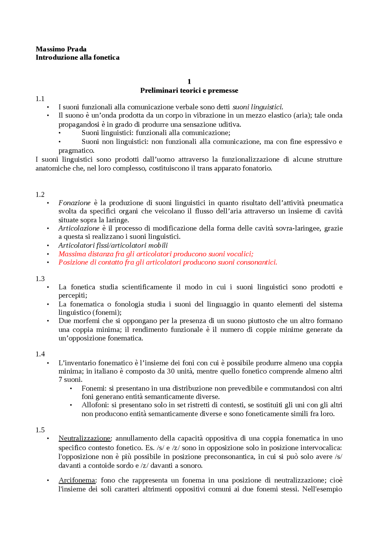Introduzione Alla Fonetica Massimo Prada Docsity