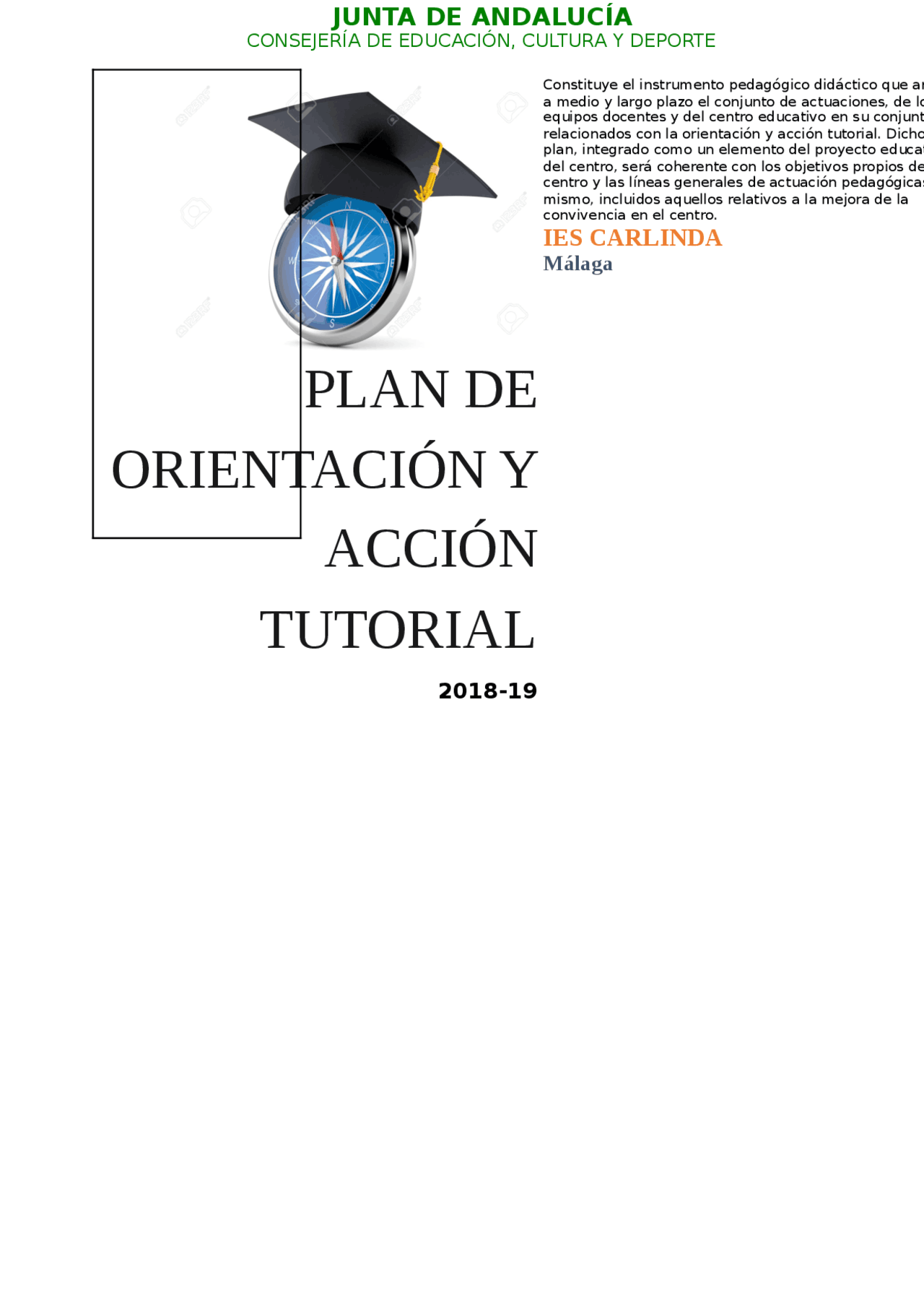 Plan De Orientación Y Acción Tutorial Docsity