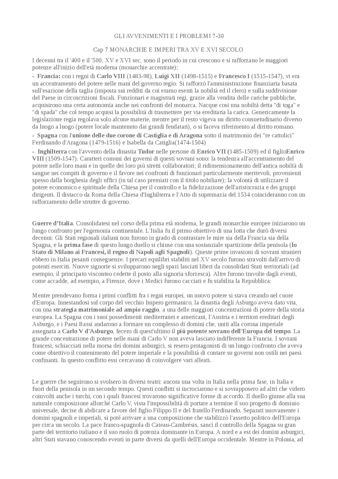 Carlo Capra Storia Moderna Riassunti Docsity
