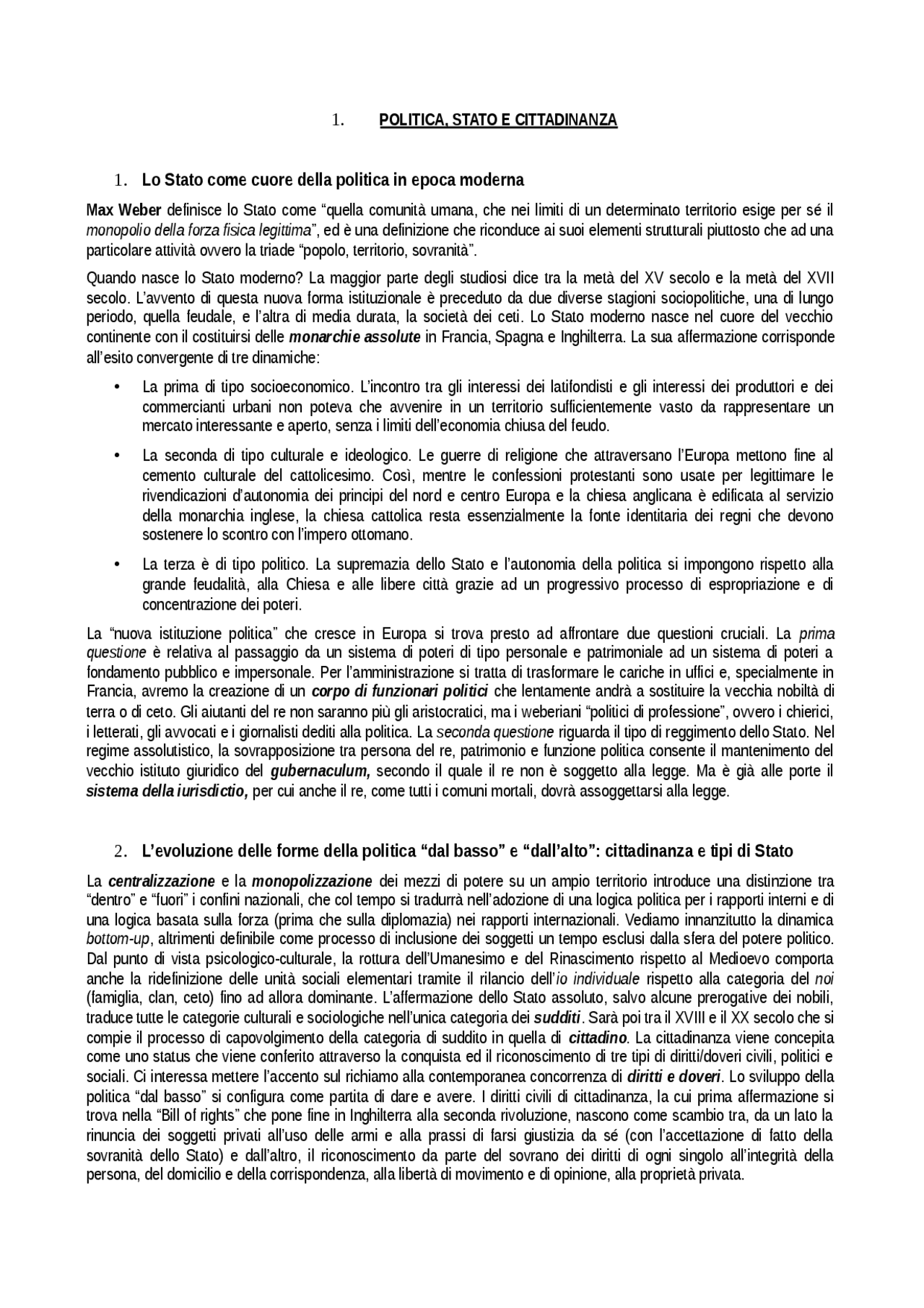 Manuale Di Sociologia Politica Docsity
