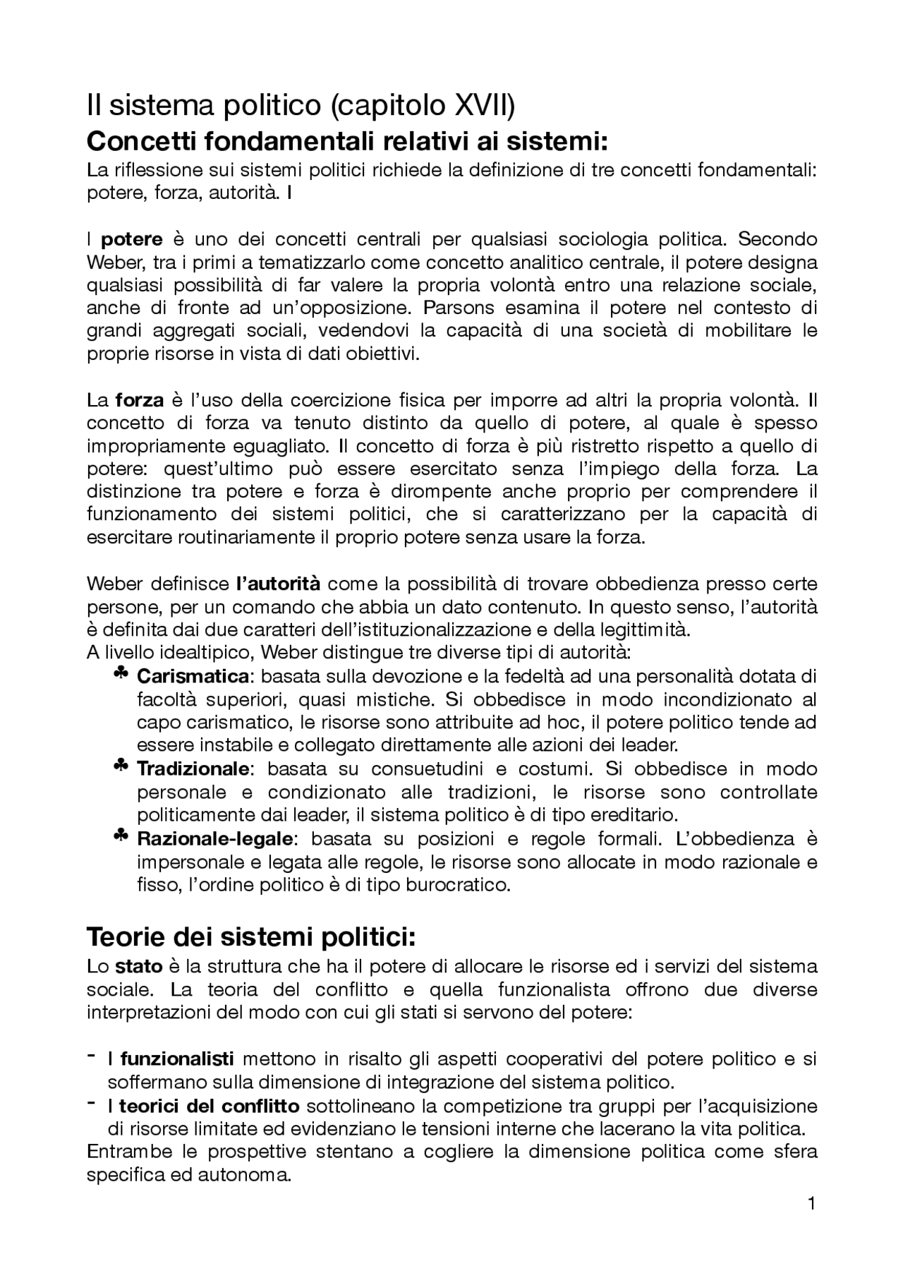 Capitolo 17 Il Sistema Politico Docsity