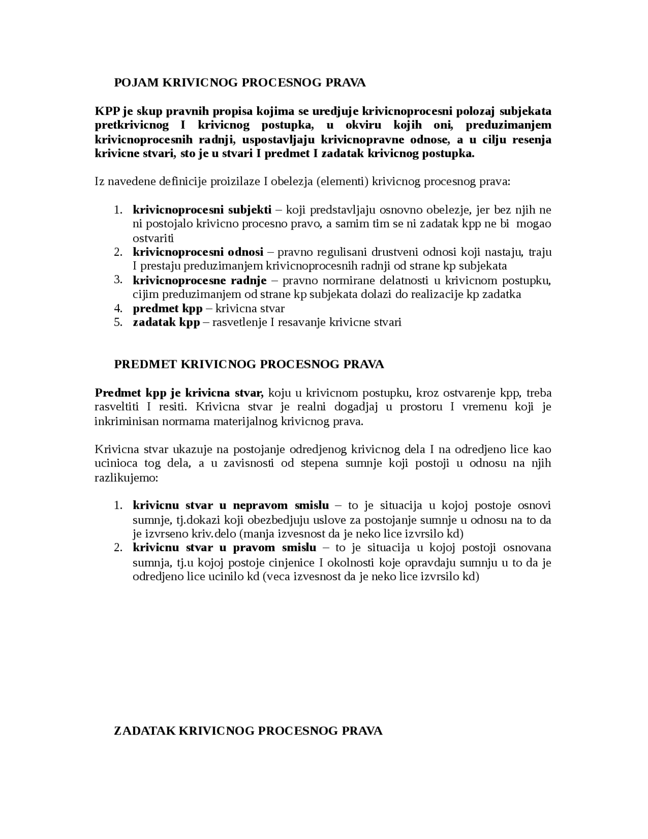 Krivicno Procesno Pravo Skripta Rezime Predlog Krivično Procesno