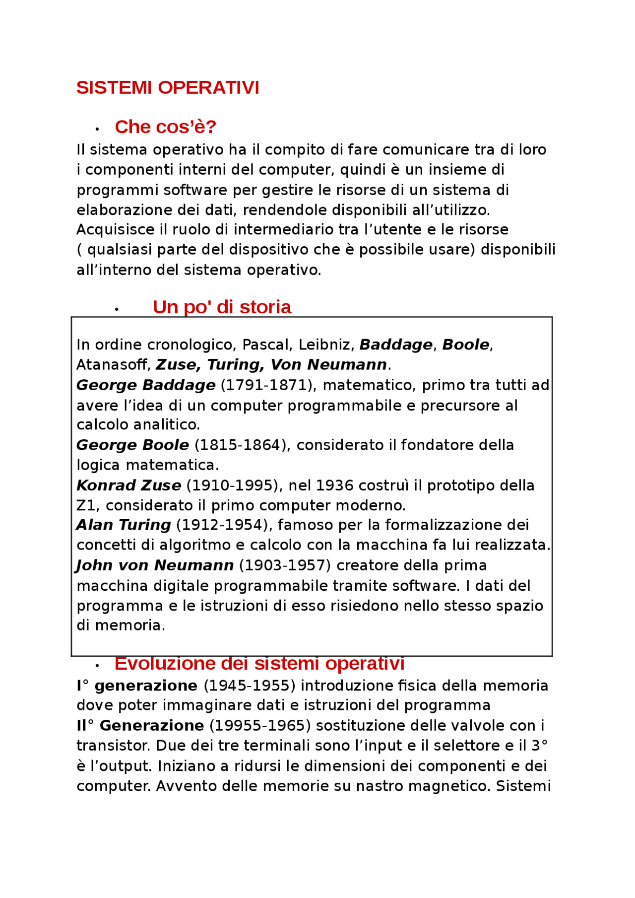 Sistemi Operativi Informatica Docsity