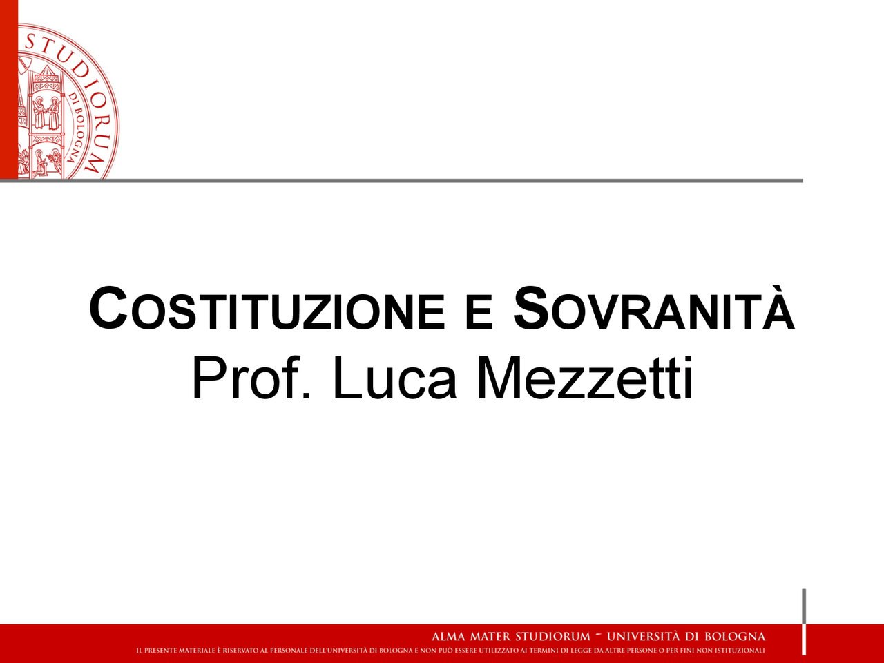 Costituzione E Sovranità Diritto Costituzionale Mezzetti Docsity
