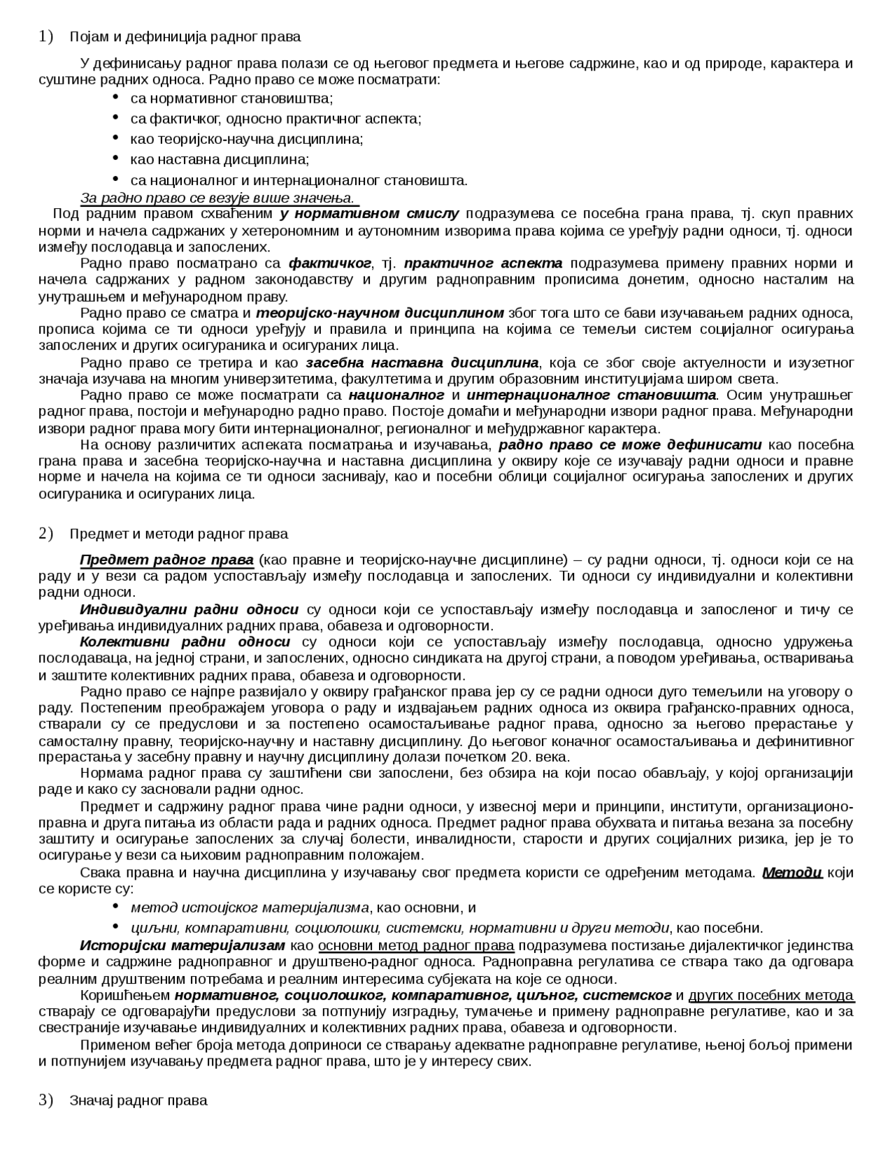 Radno Pravoskriptapravni Fakultet Rezime Predlog Radno Pravo Docsity