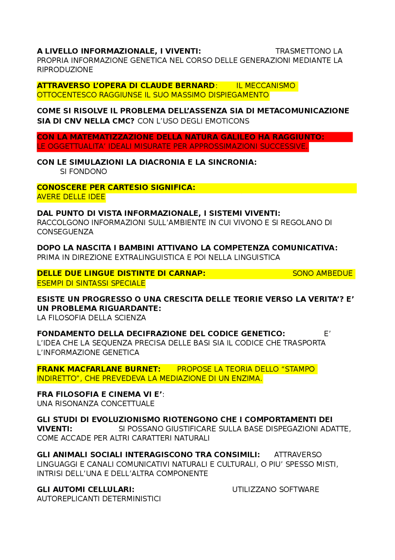 Domande Esame Filosofia Della Comunicazione E Del Linguaggio Prove D