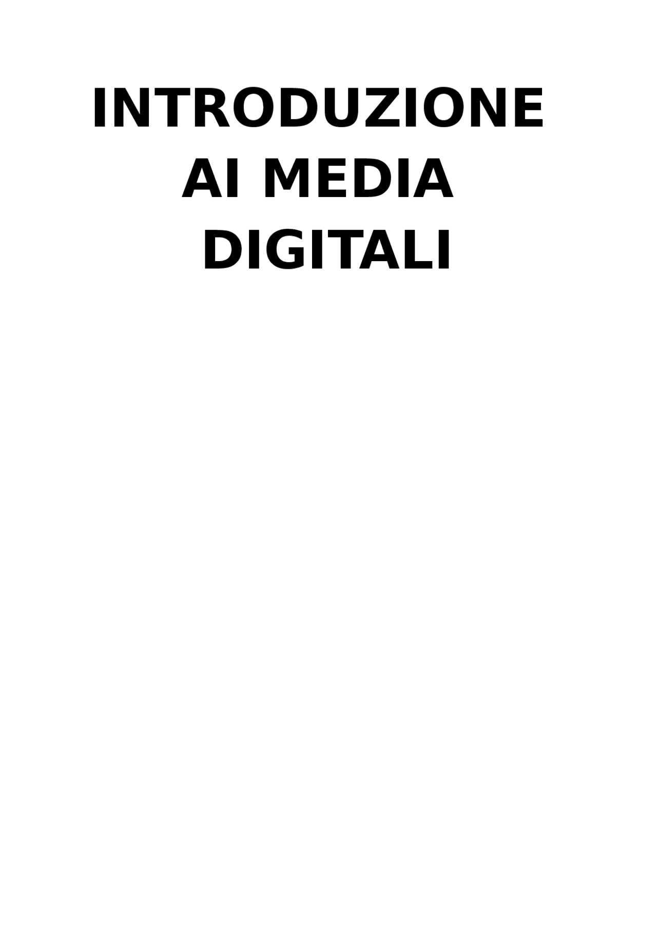 Introduzione Ai Media Digitali Docsity