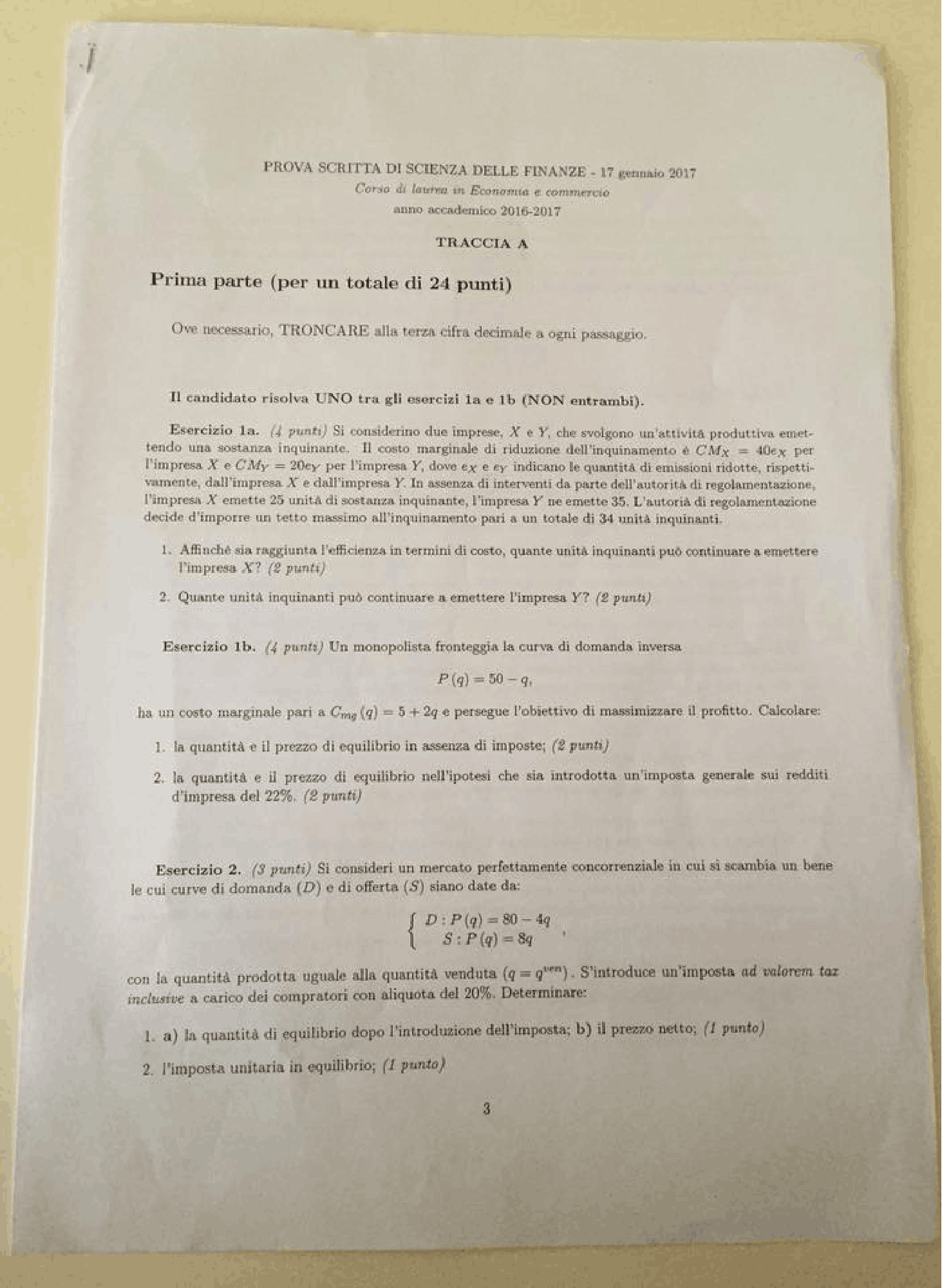 Scienze Delle Finanze Docsity
